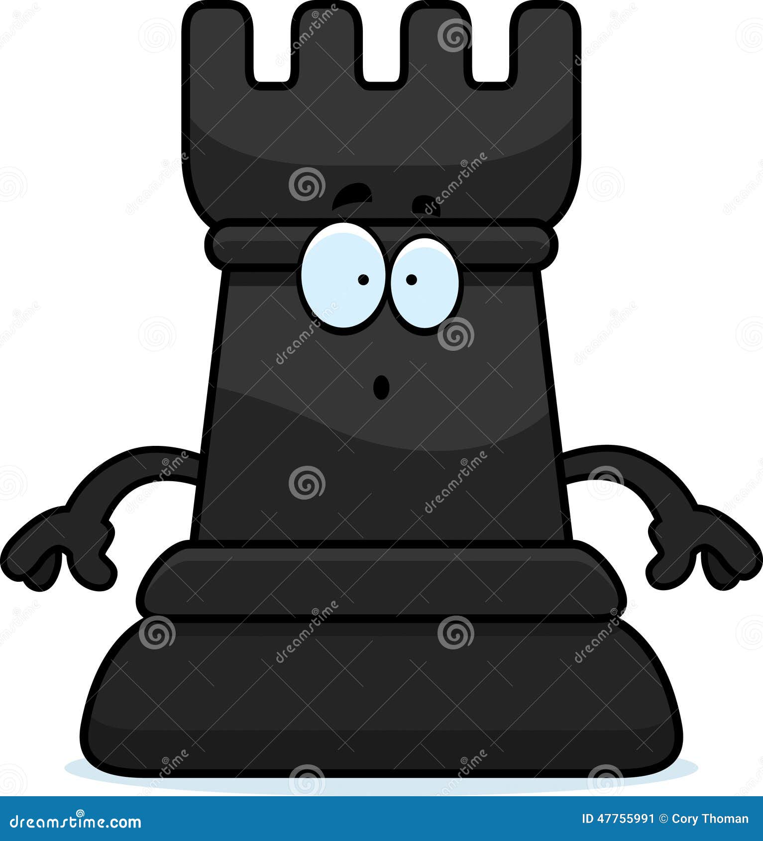 Surprised Cartoon Chess Rook Stock Vector - Illustration of cartoon ...