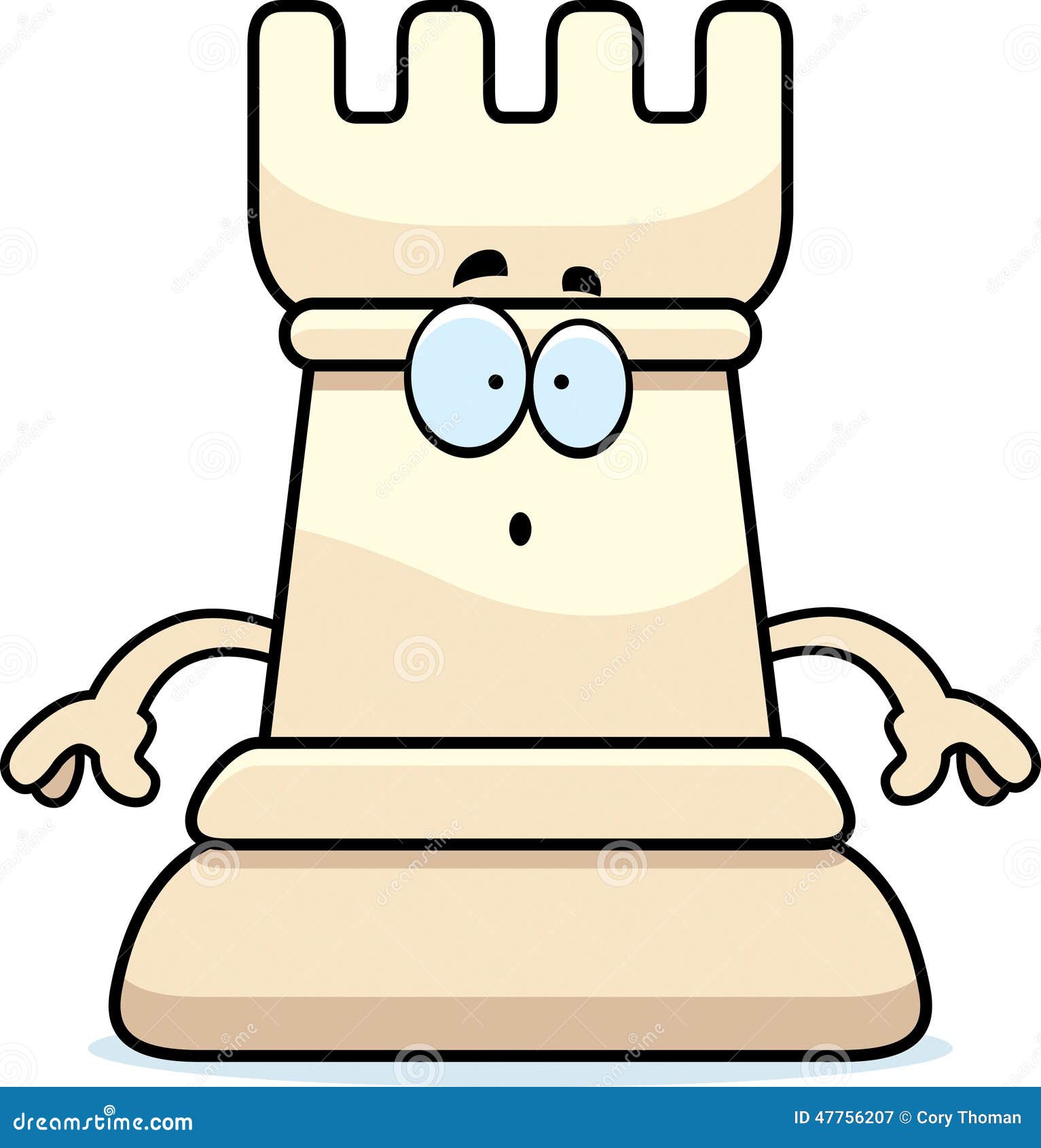 Surprised Cartoon Chess Rook Stock Vector - Illustration of white ...