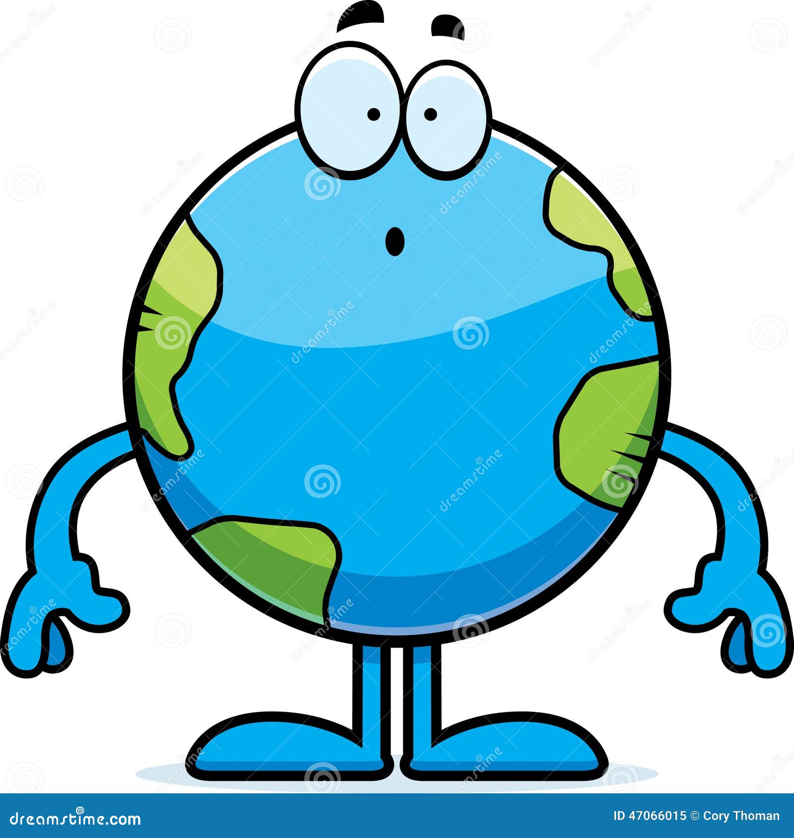 Surprised Cartoon Earth stock vector. Illustration of cartoon - 47066015