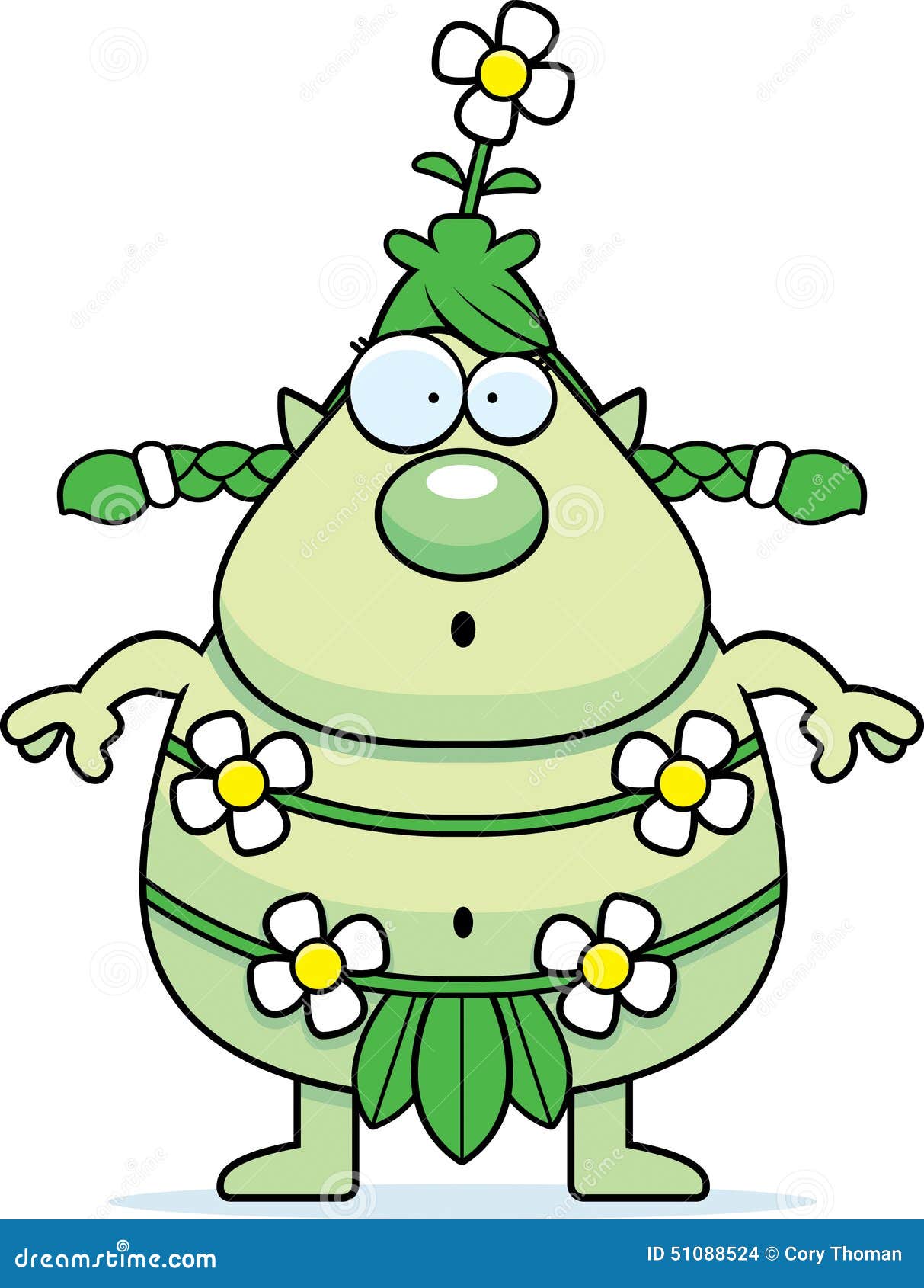 Surprised Cartoon Forest Sprite Stock Vector - Illustration of vector ...