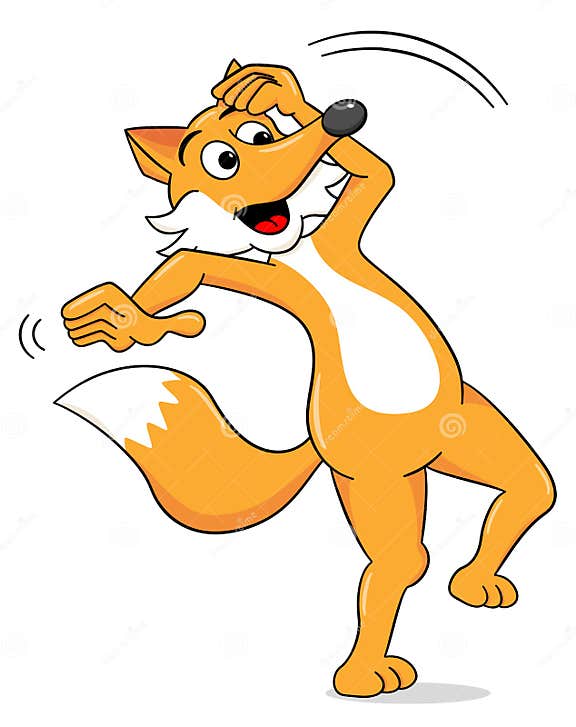 Surprised cartoon fox stock vector. Illustration of friendly - 70178517