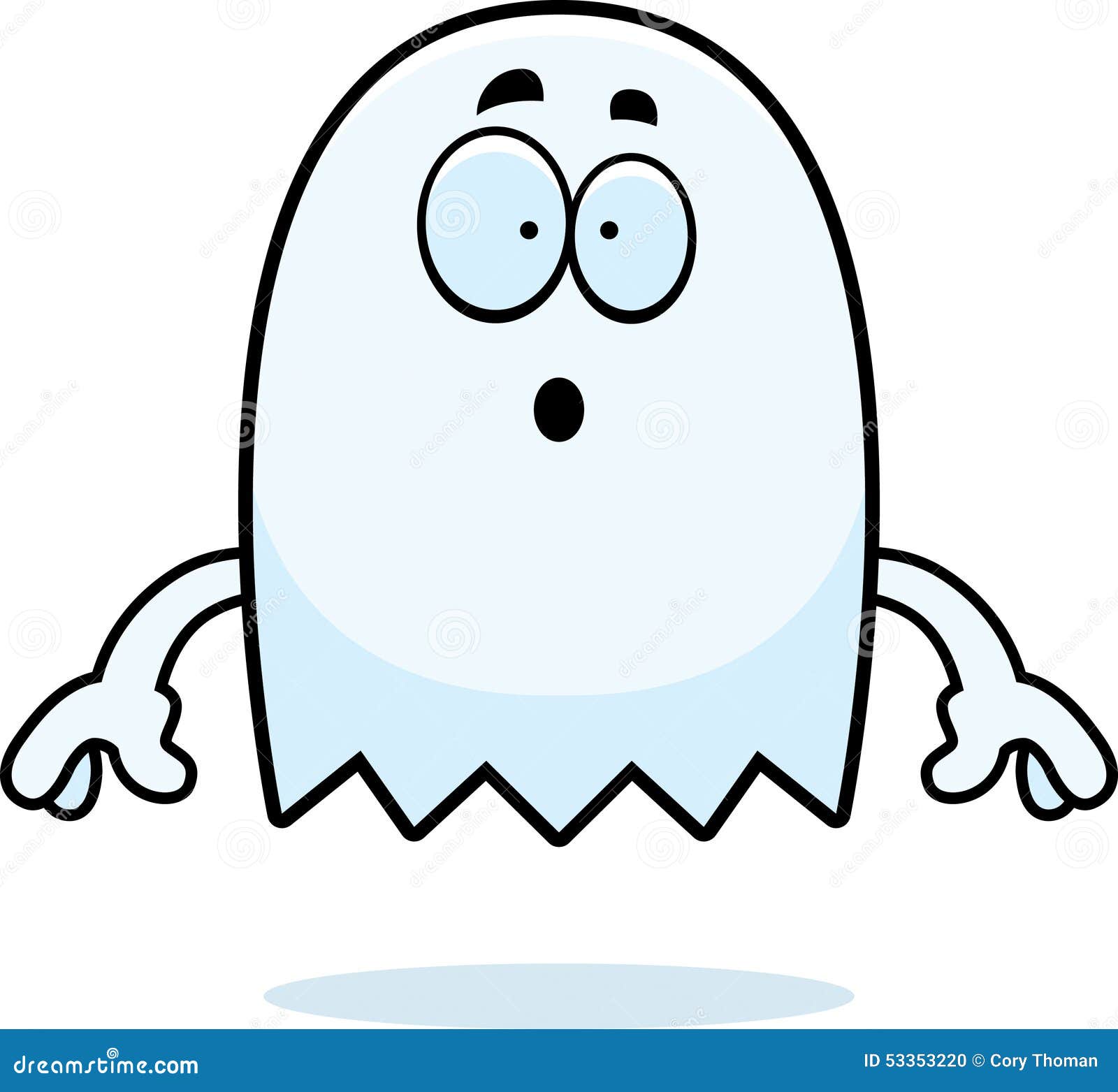 Surprised Cartoon Ghost stock vector. Illustration of startled - 53353220