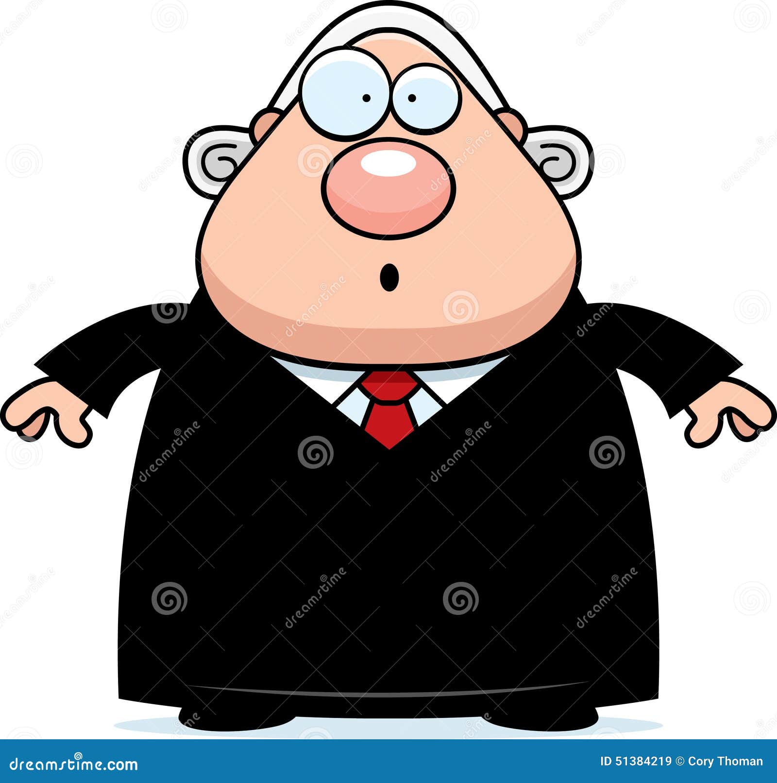 Surprised Cartoon Judge stock vector. Illustration of clipart - 51384219
