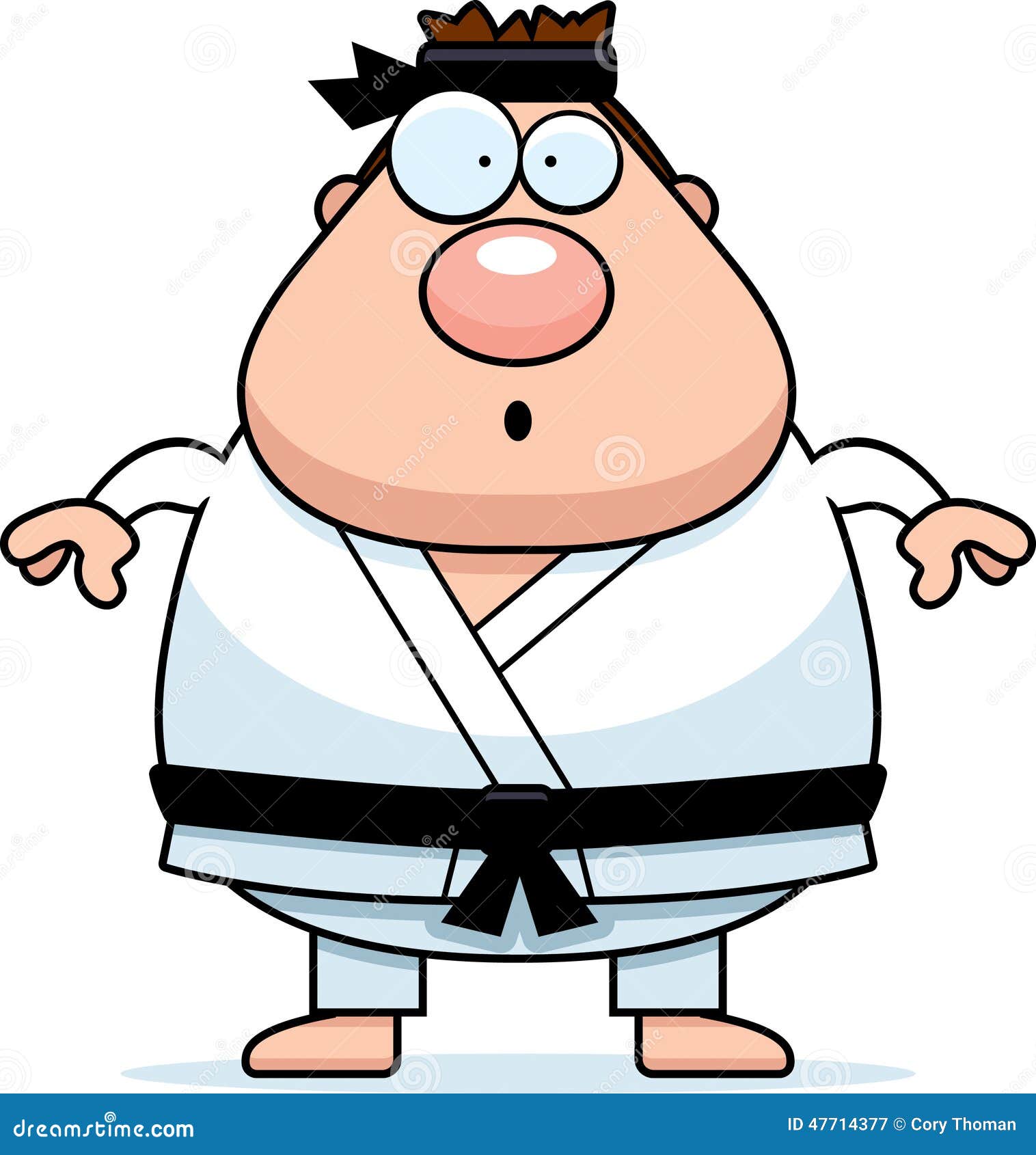 Surprised Cartoon Karate Man Stock Illustration - Illustration of kung ...