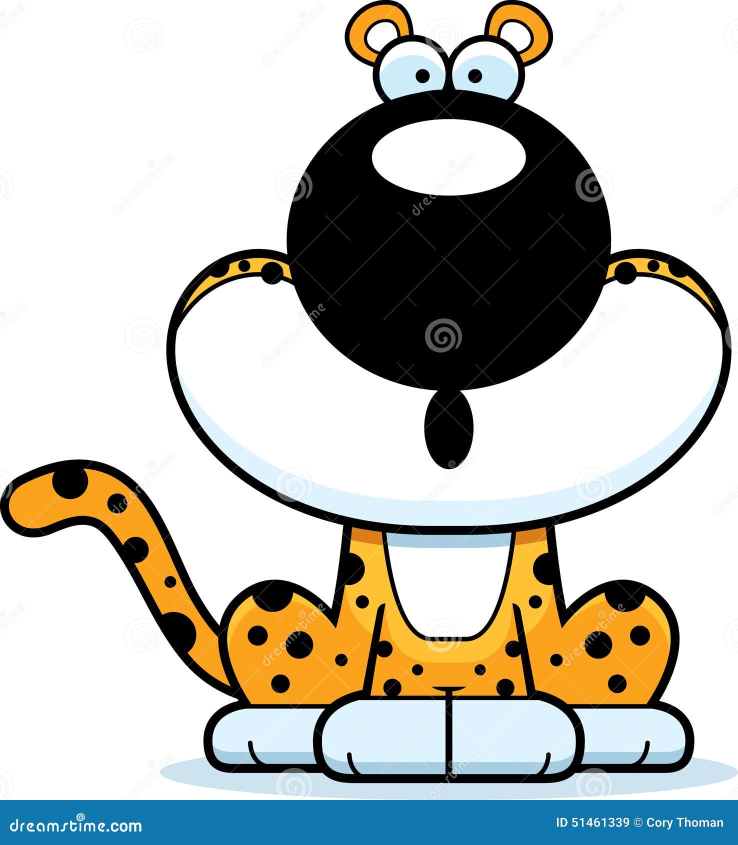 Surprised Cartoon Leopard stock vector. Illustration of vector - 51461339