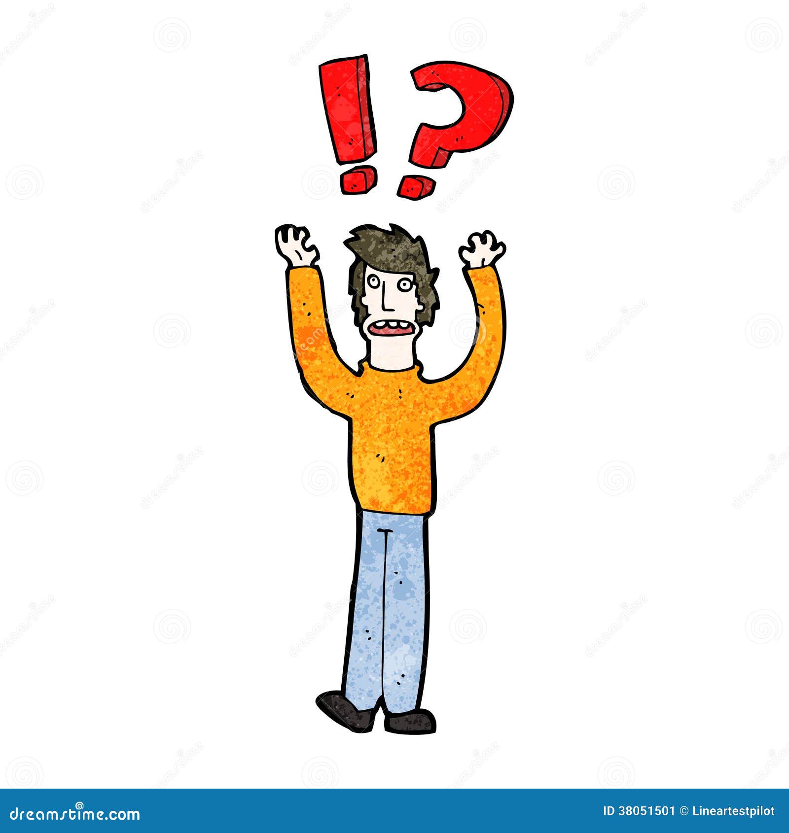 Surprised cartoon man stock vector. Illustration of traditional - 38051501