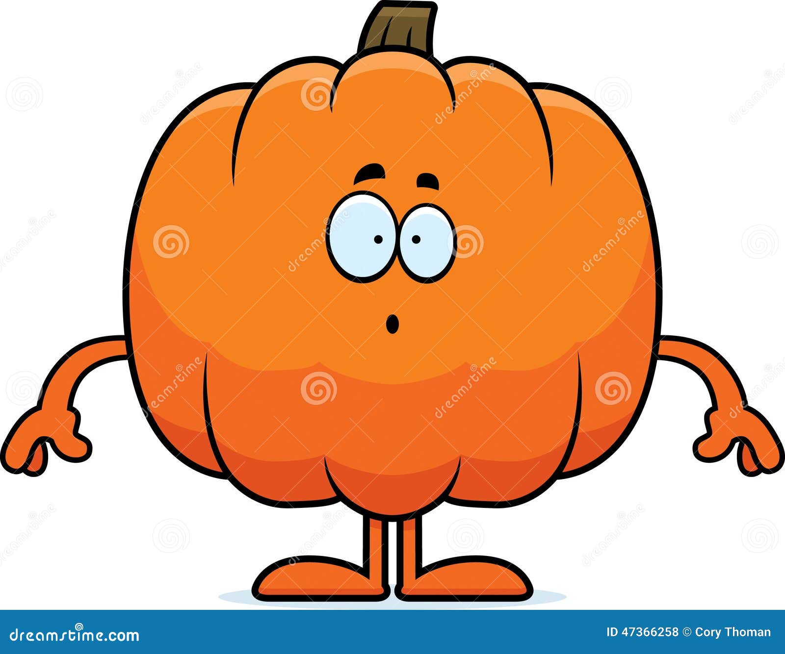 Surprised Cartoon Pumpkin stock vector. Illustration of pumpkin - 47366258