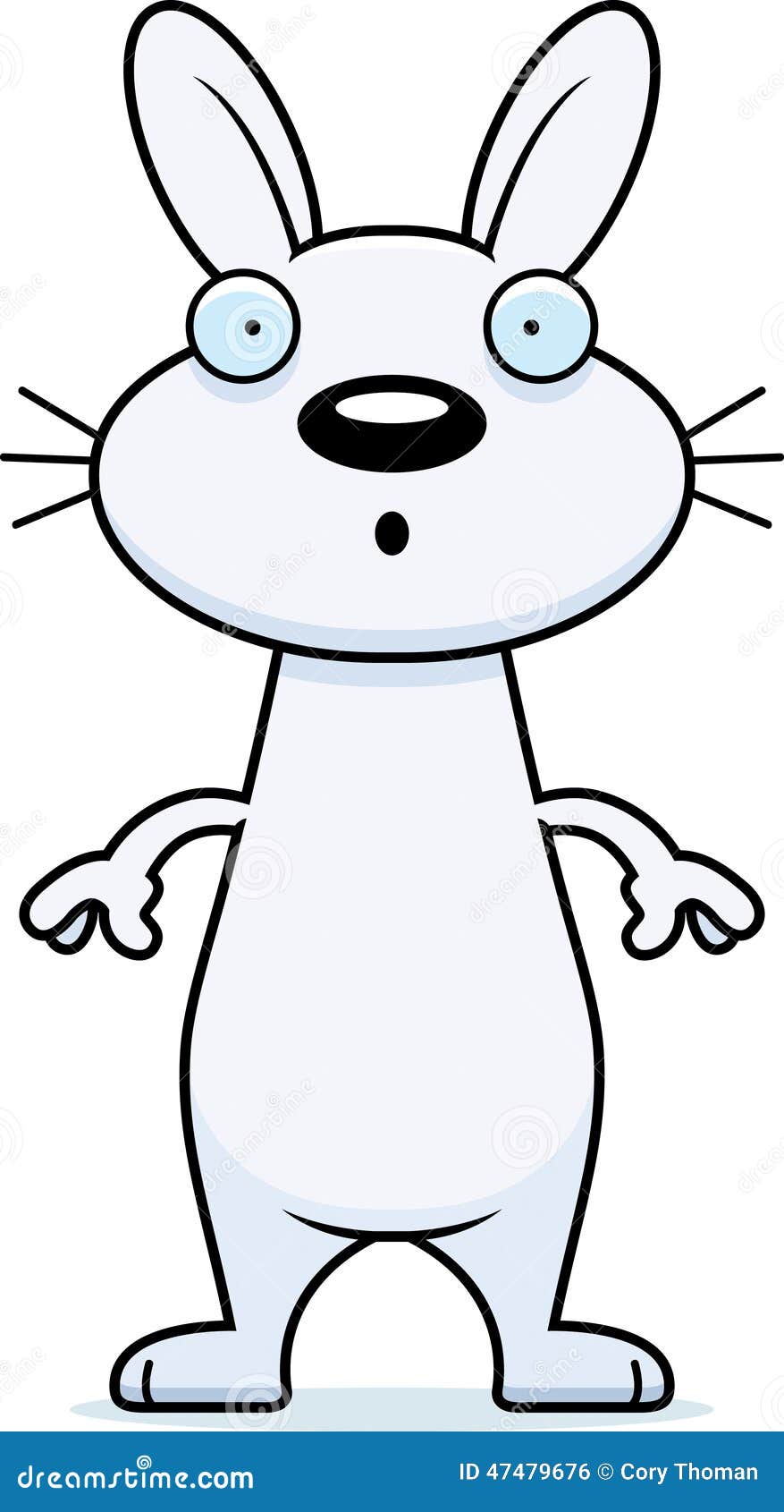 Surprised Cartoon Rabbit stock vector. Illustration of hare - 47479676