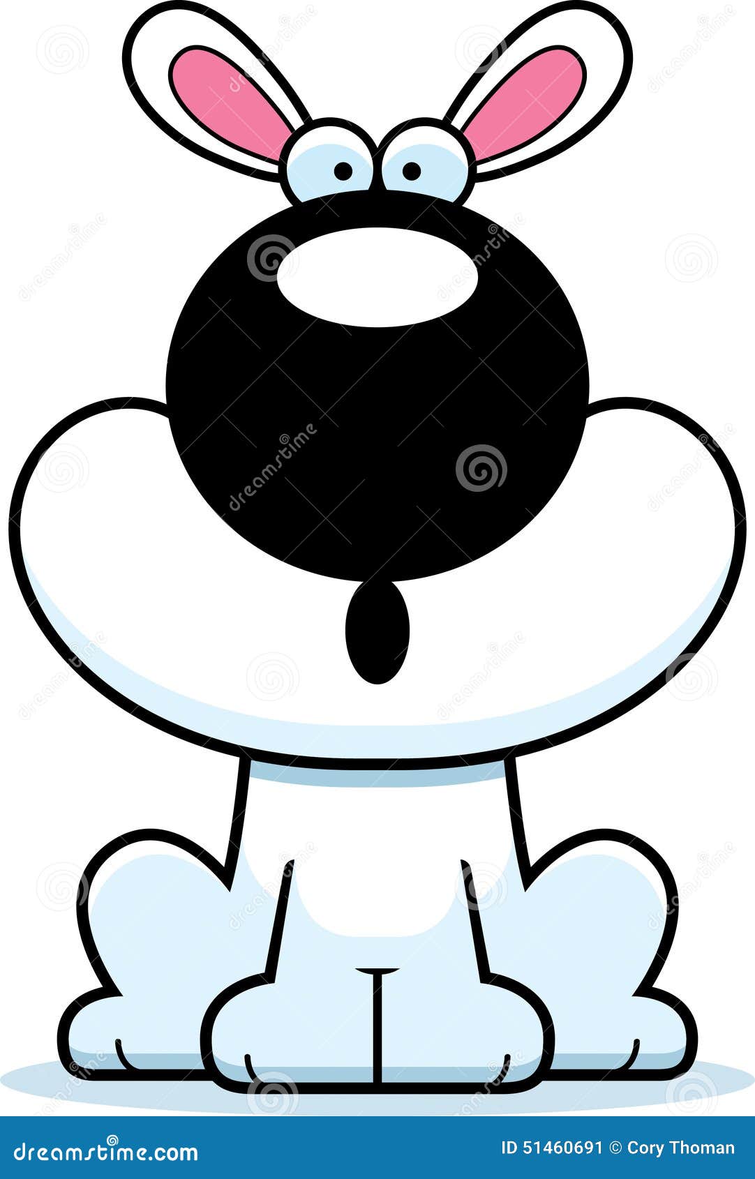 Surprised Cartoon Rabbit stock vector. Illustration of animal - 51460691