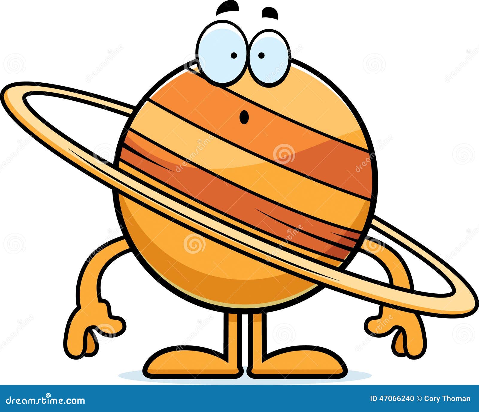 Surprised Cartoon Saturn Stock Vector - Image: 47066240