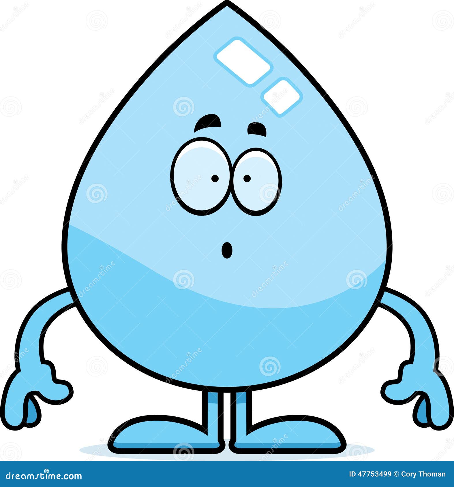 Surprised Cartoon Water Drop Stock Vector - Illustration of water, clip ...