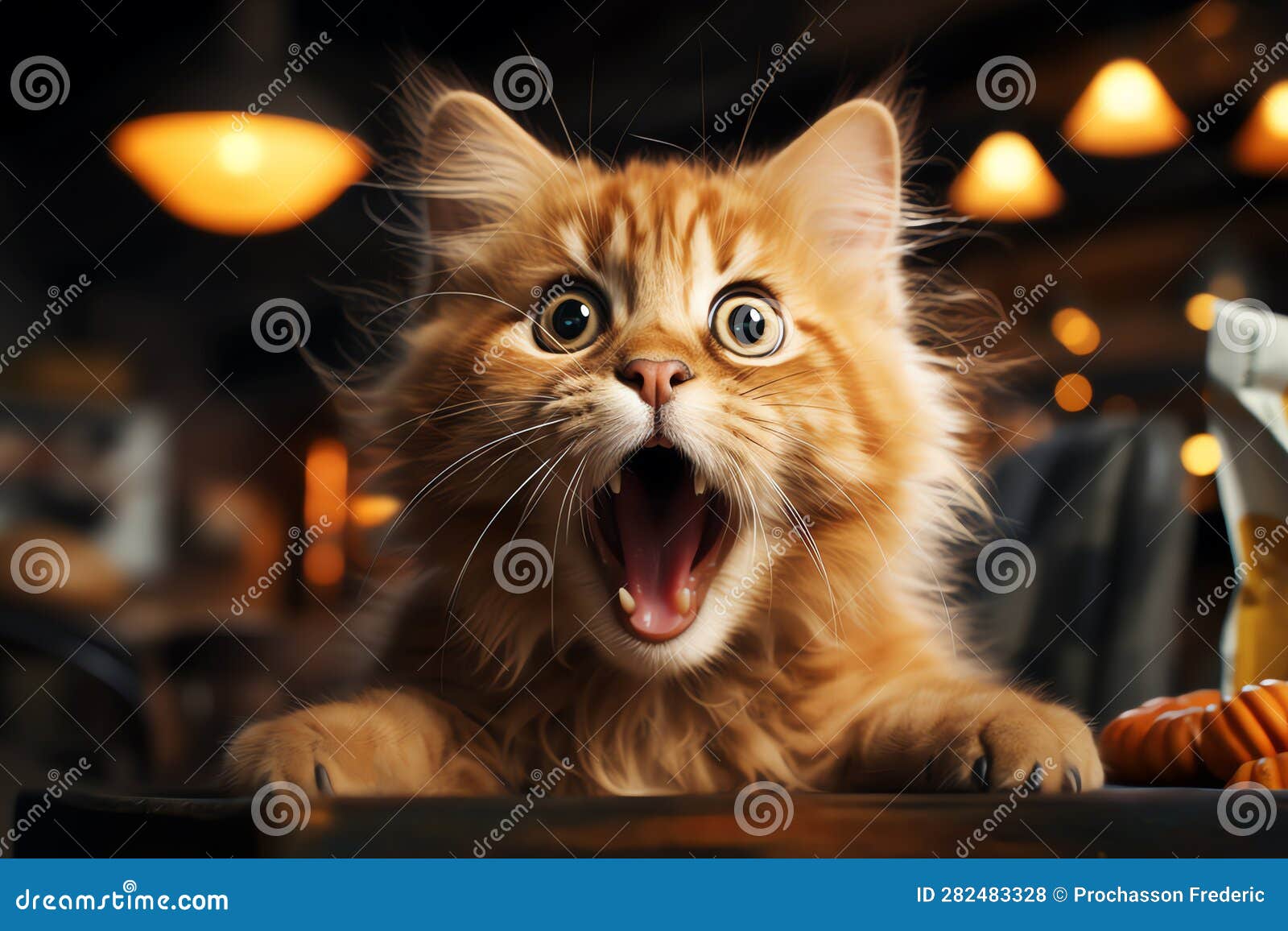 Surprised Cat, AI Generated Stock Illustration - Illustration of ...