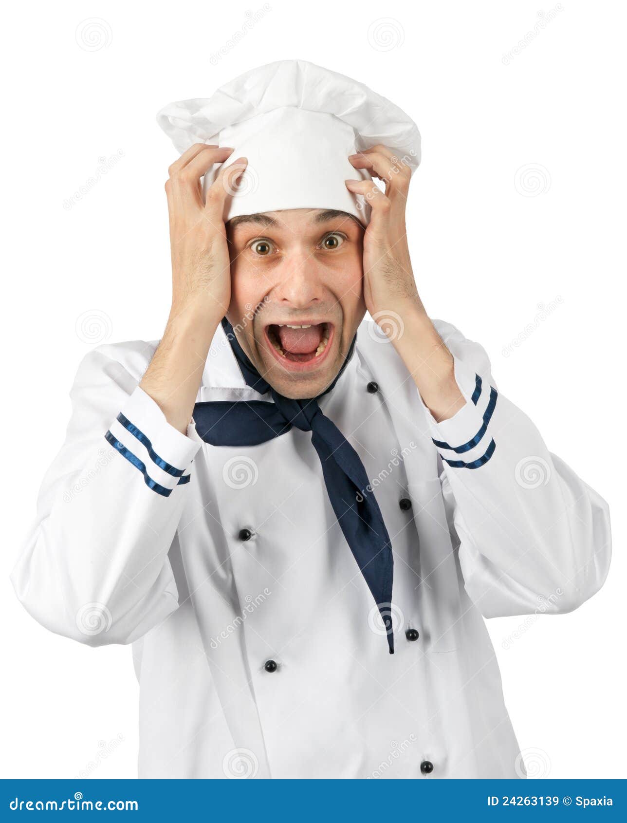 Surprised chef stock image. Image of crazy, cuisine, horrified - 24263139