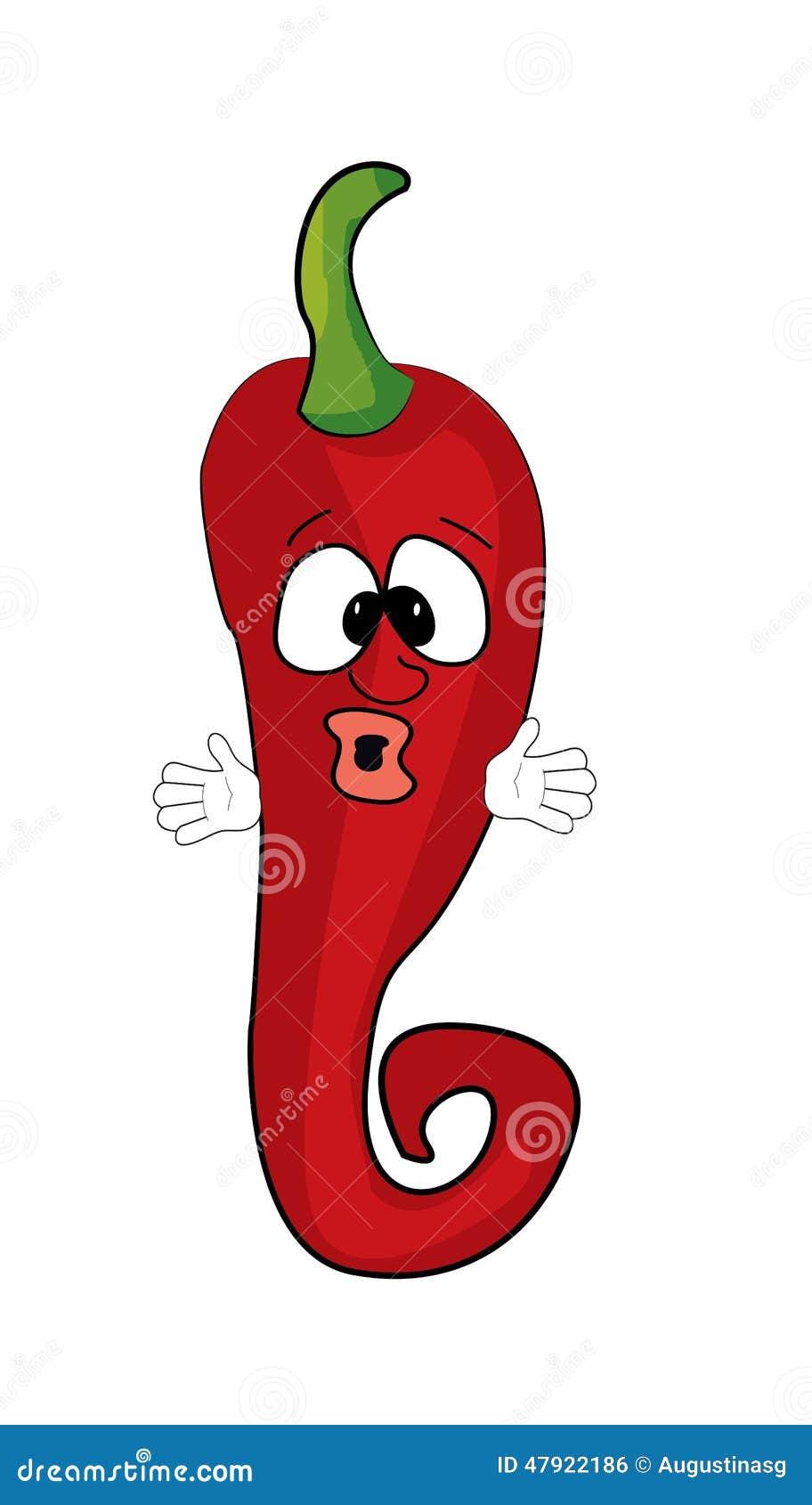 Surprised chilli cartoon stock illustration. Illustration of vecor ...