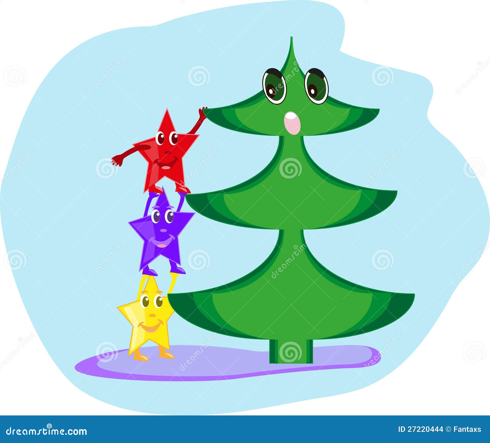 Surprised at the Christmas Tree Stock Vector - Illustration of tree ...