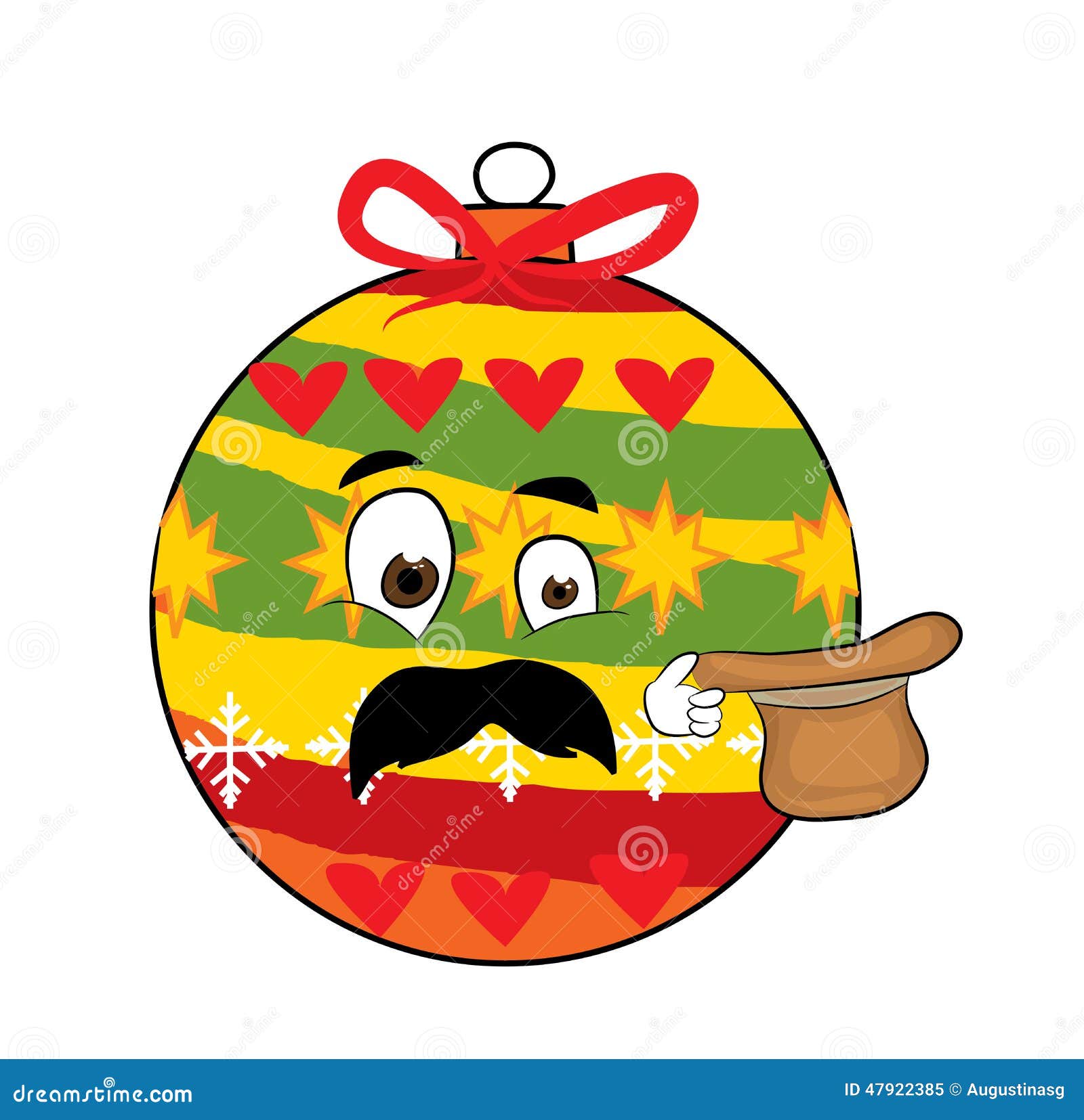 Surprised Christmas Tree Toy Cartoon Stock Illustration - Illustration ...