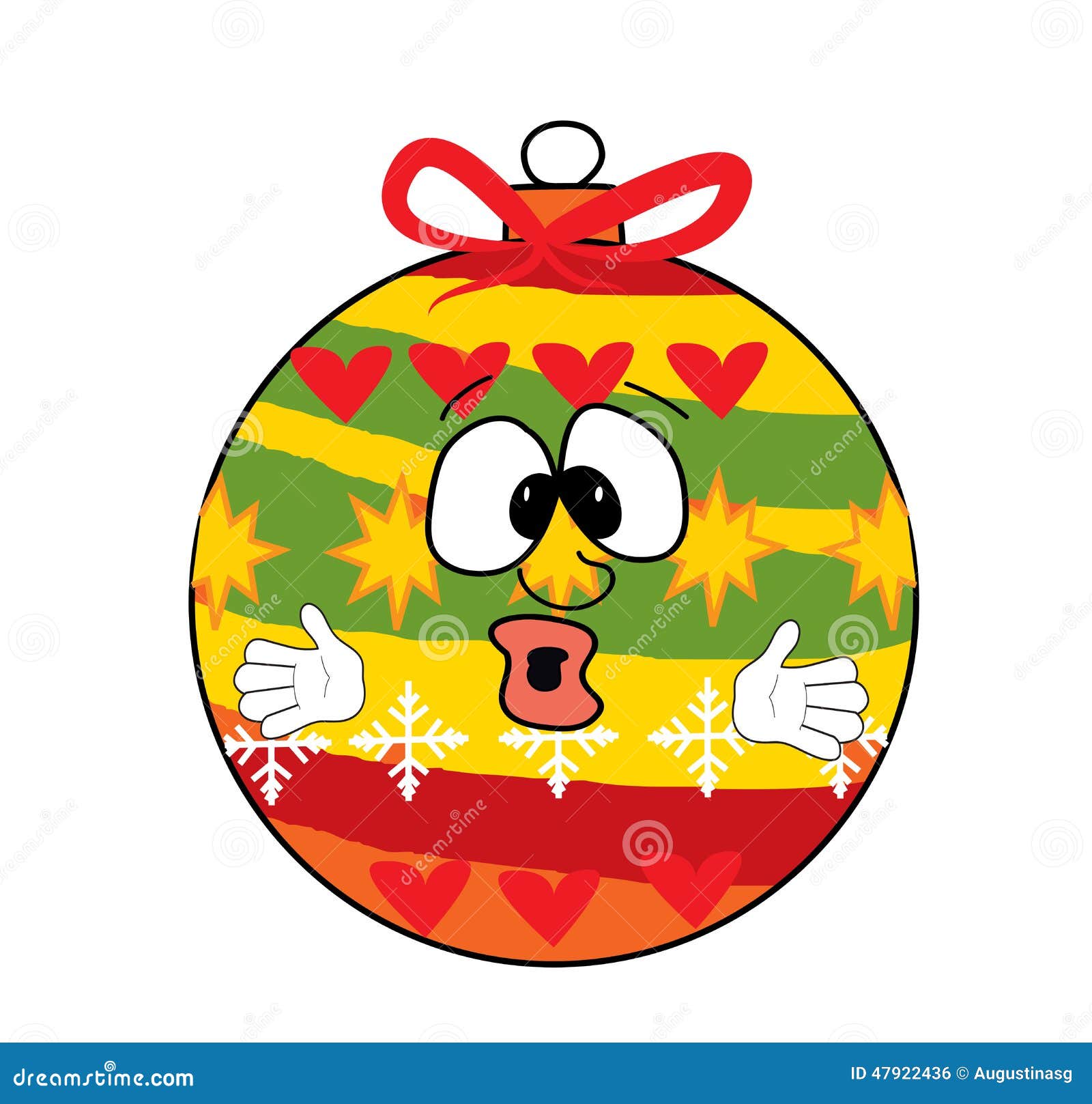 Surprised Christmas Tree Toy Cartoon Stock Illustration - Illustration ...