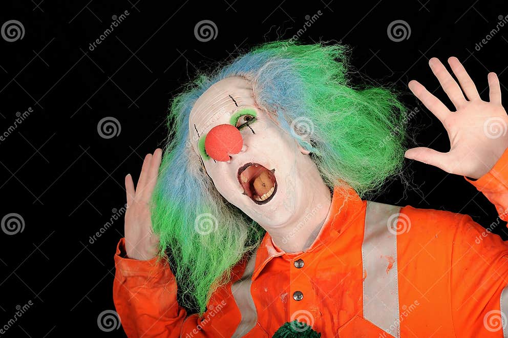 Surprised Clown stock image. Image of performer, isolated - 8055175