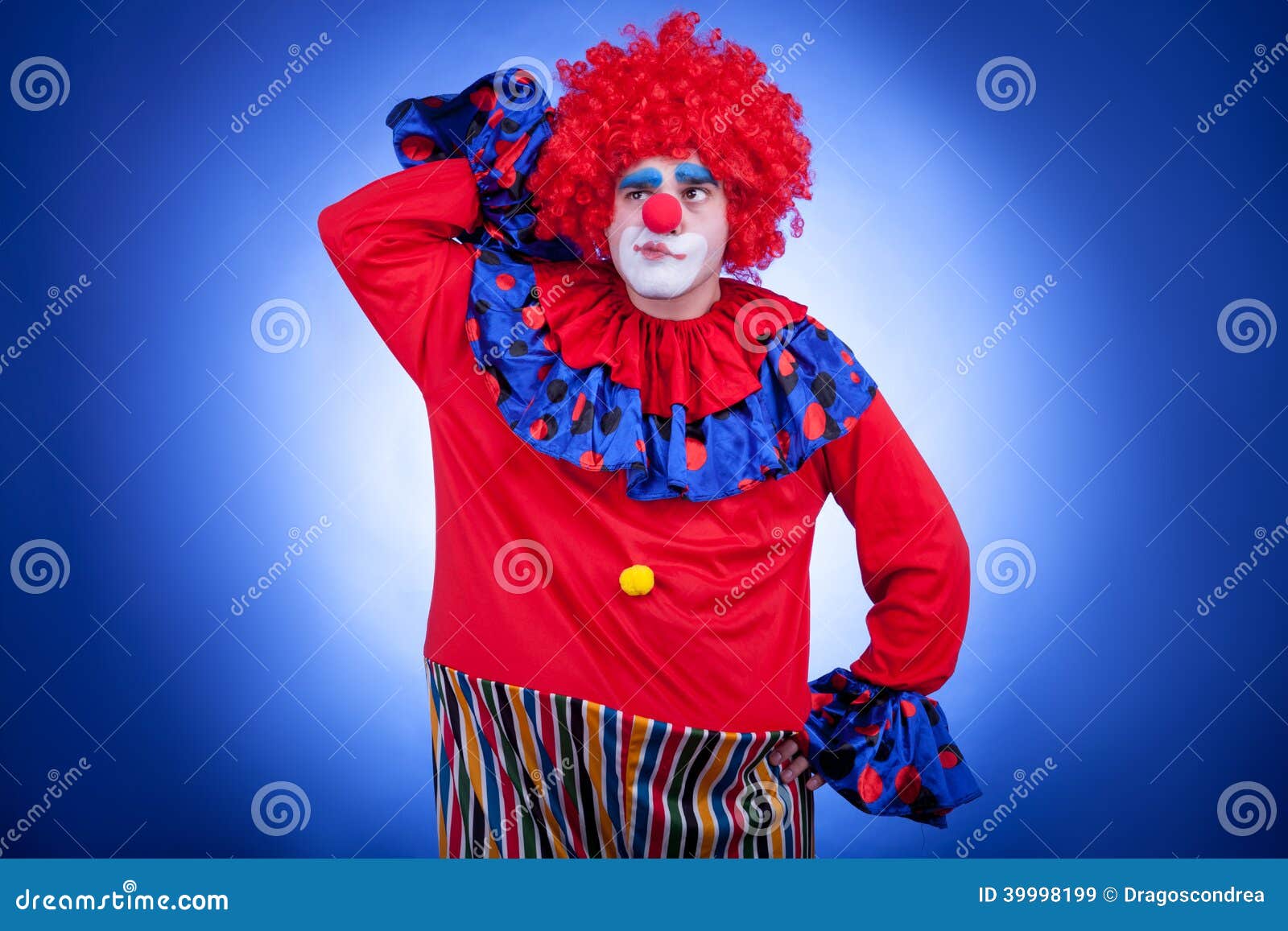 Surprised Clown Men Blue Background Photos - Free & Royalty-Free Stock ...