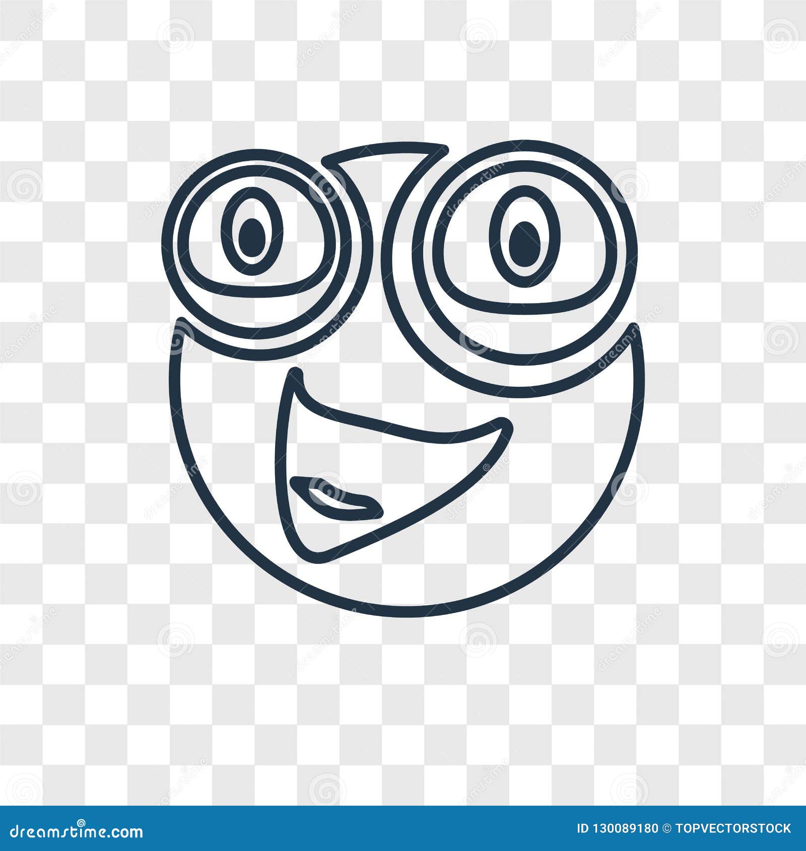 Surprised Concept Vector Linear Icon Isolated On Transparent Background ...