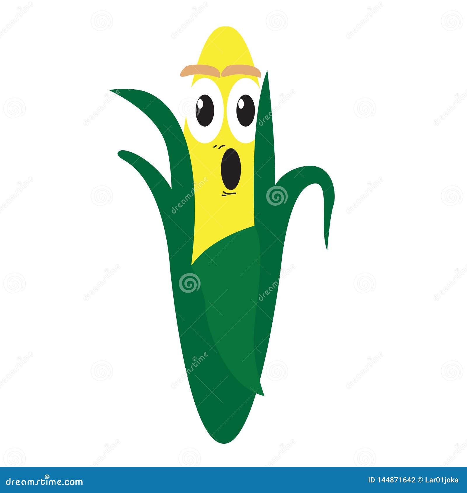 Surprised corn cartoon stock vector. Illustration of emotion - 144871642