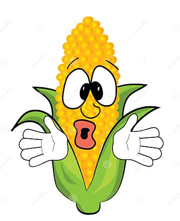 Surprised corn cartoon stock illustration. Illustration of cereal ...
