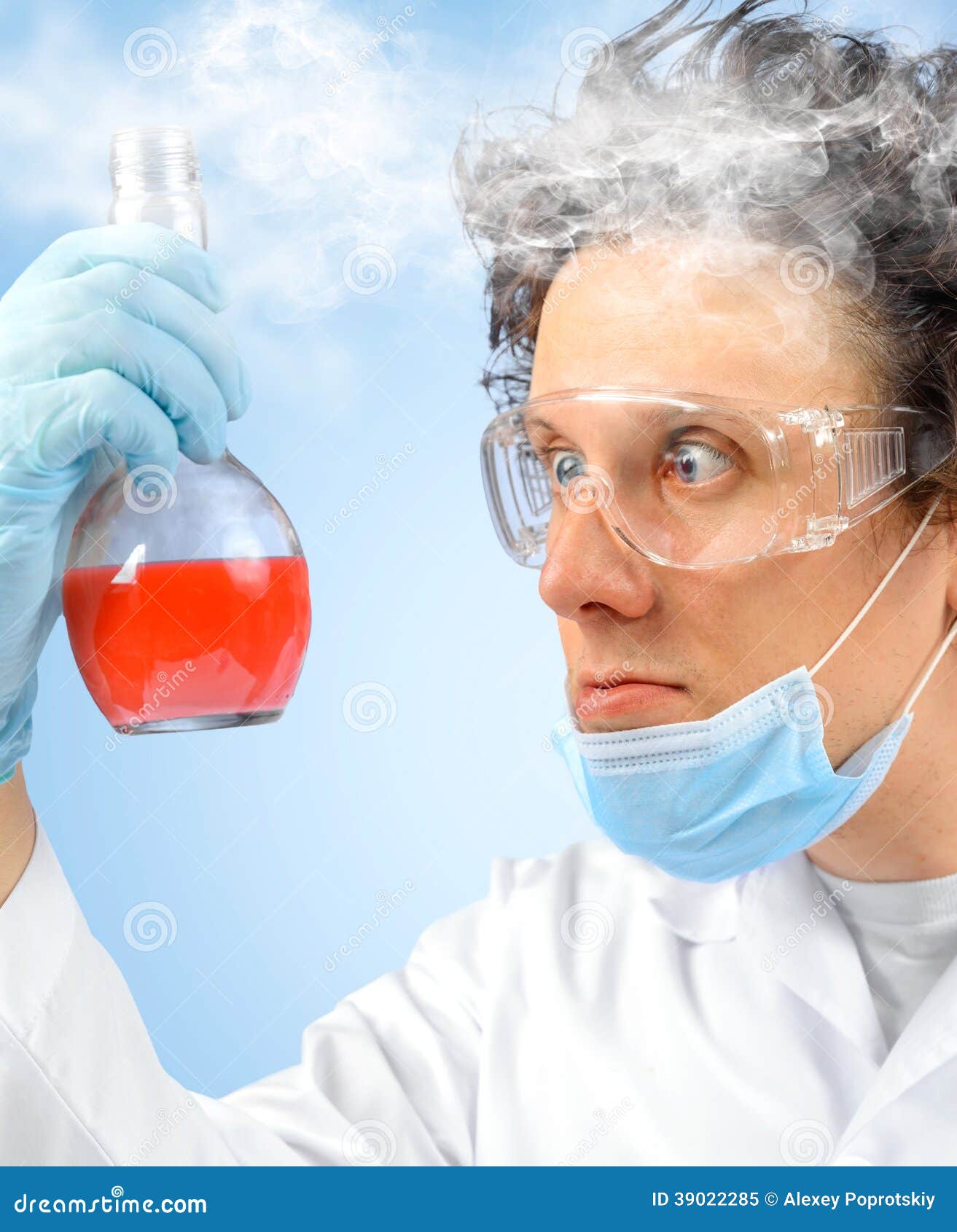 Surprised crazy scientist stock image. Image of male - 39022285