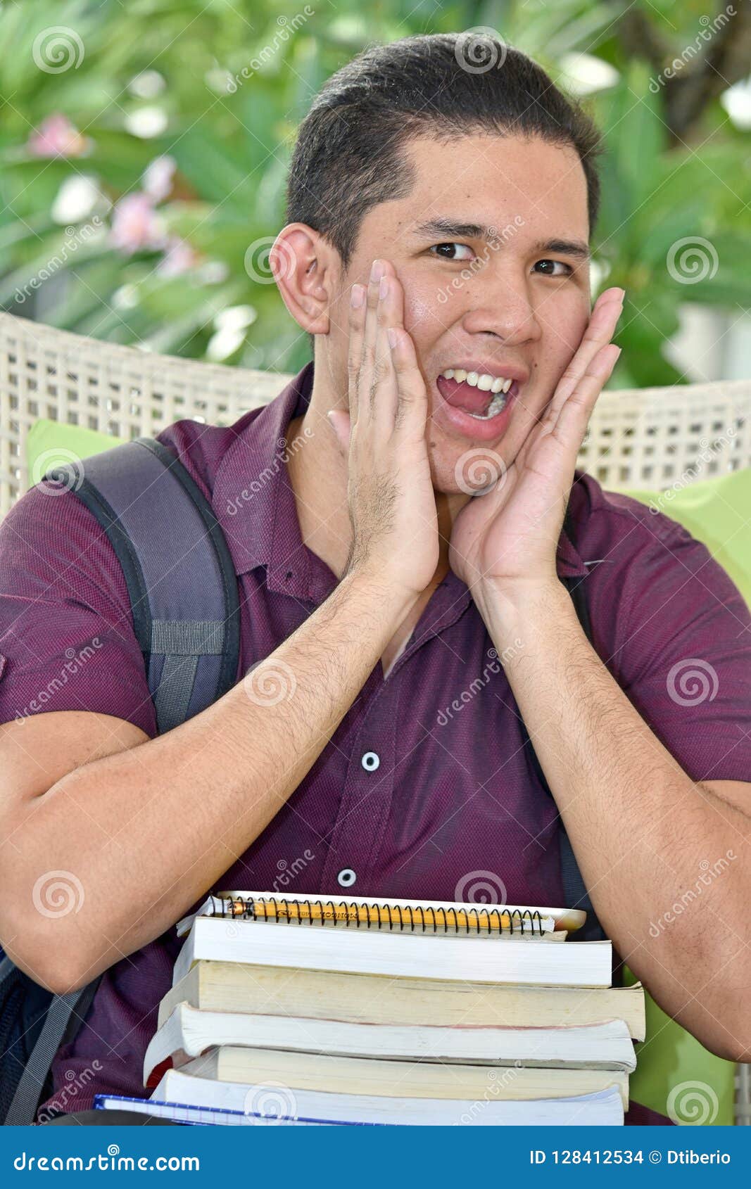 Surprised Diverse Student stock photo. Image of sudden - 128412534