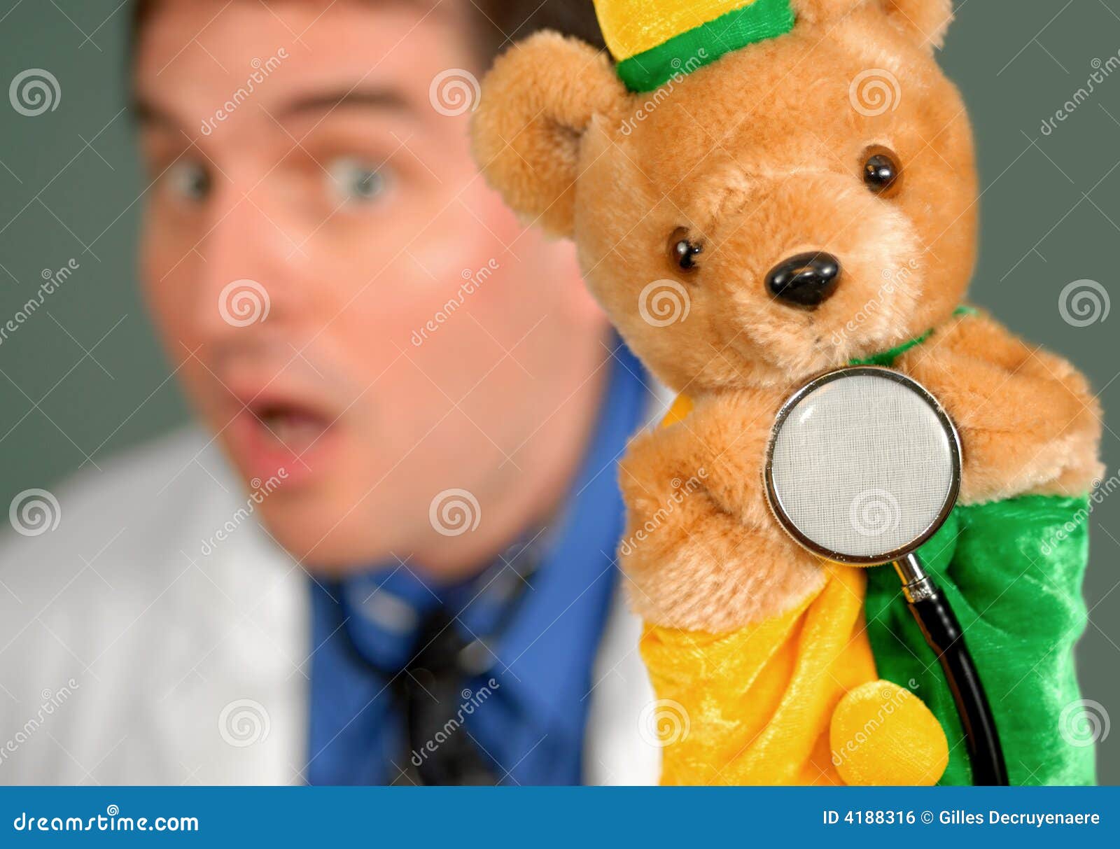 Surprised Doctor with Puppet, Shallow DOF Stock Photo - Image of ...