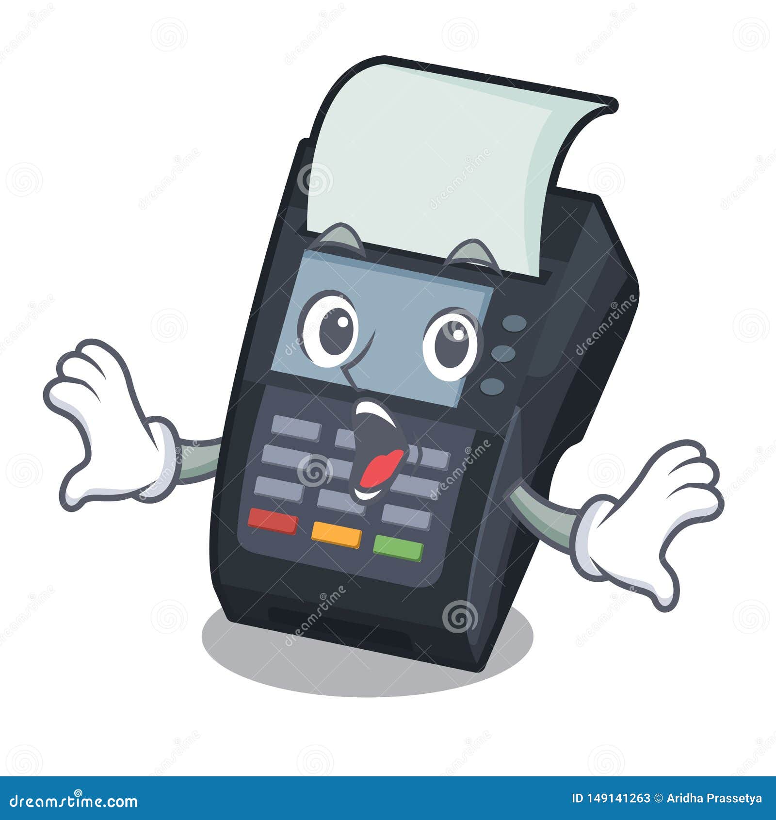 Surprised EDC Machine in the Cartoon Shape Stock Vector - Illustration ...