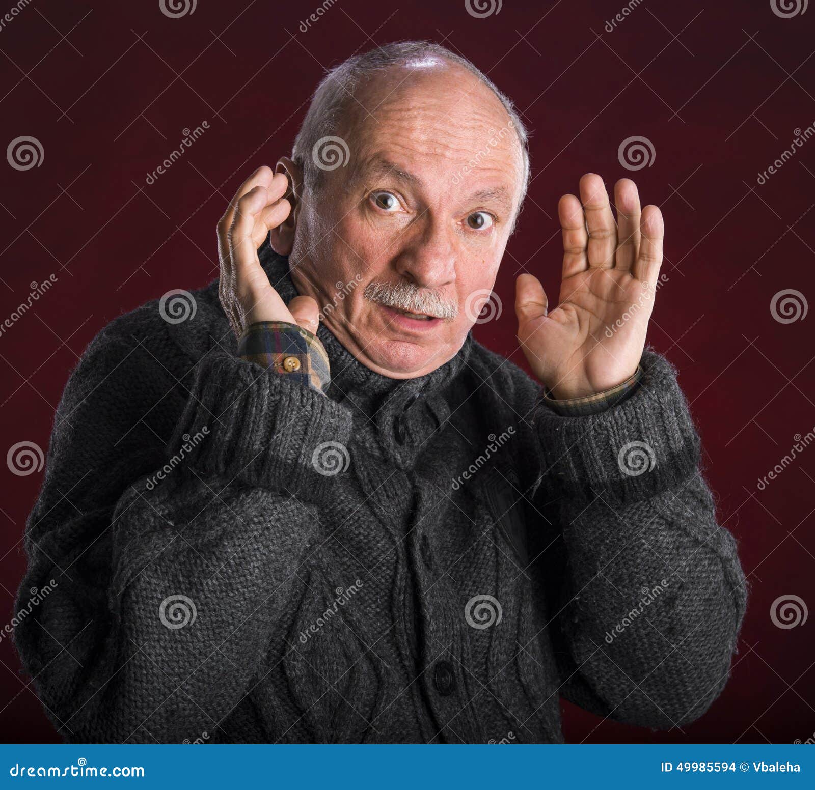 Surprised elderly men stock photo. Image of older, amaze - 49985594