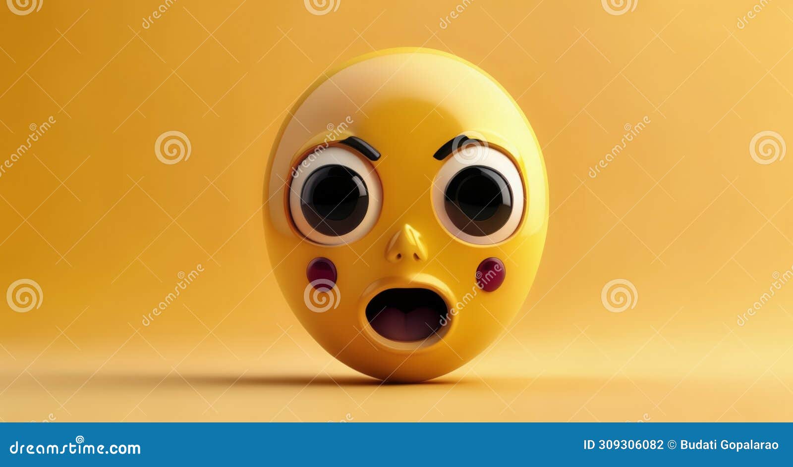 3d Rendering Of A Shocked Cute Ghost Isolated On A Dark Background ...
