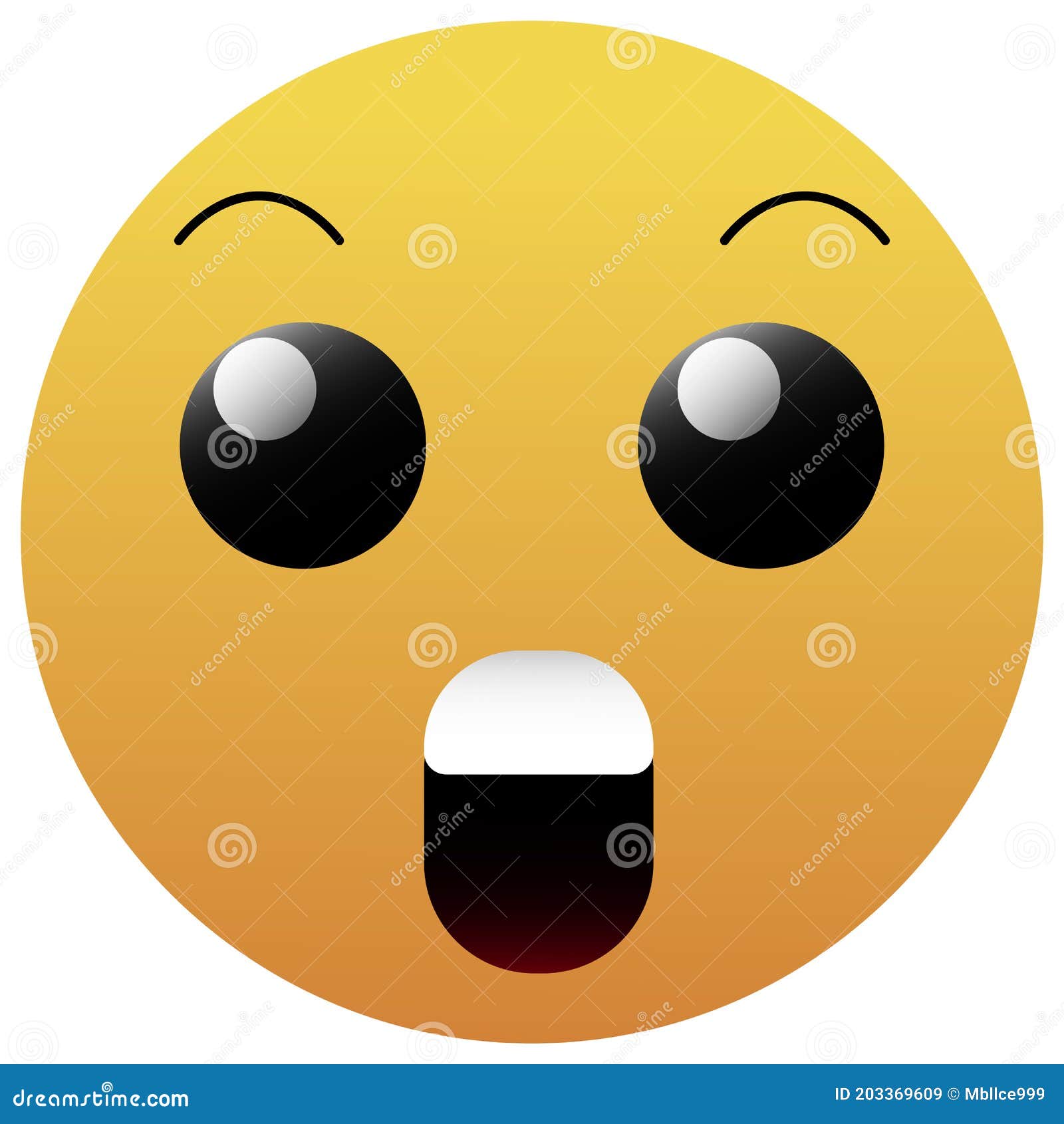 Surprised Emoji Vector Icon. Simple Element Illustration. Surprised ...