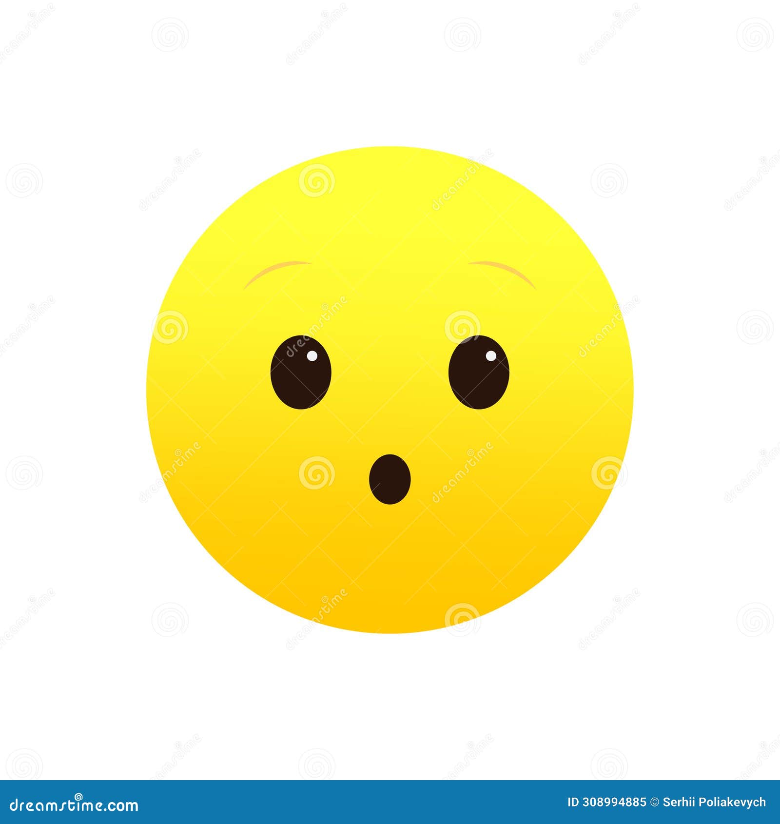 Surprised Emoji Wide Eyed Emoticon Shocked Expression Vector