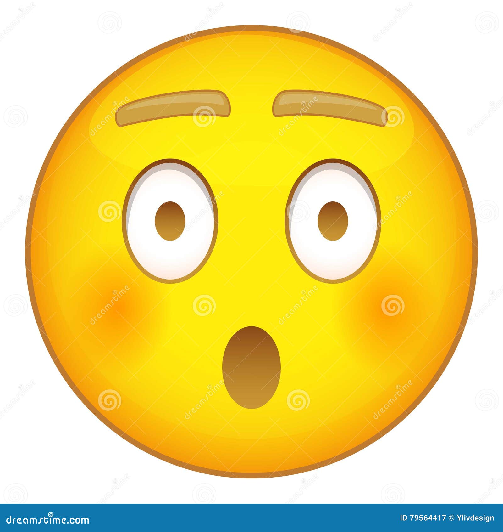 Surprised Emoticon Icon, Cartoon Style Stock Vector - Illustration of ...