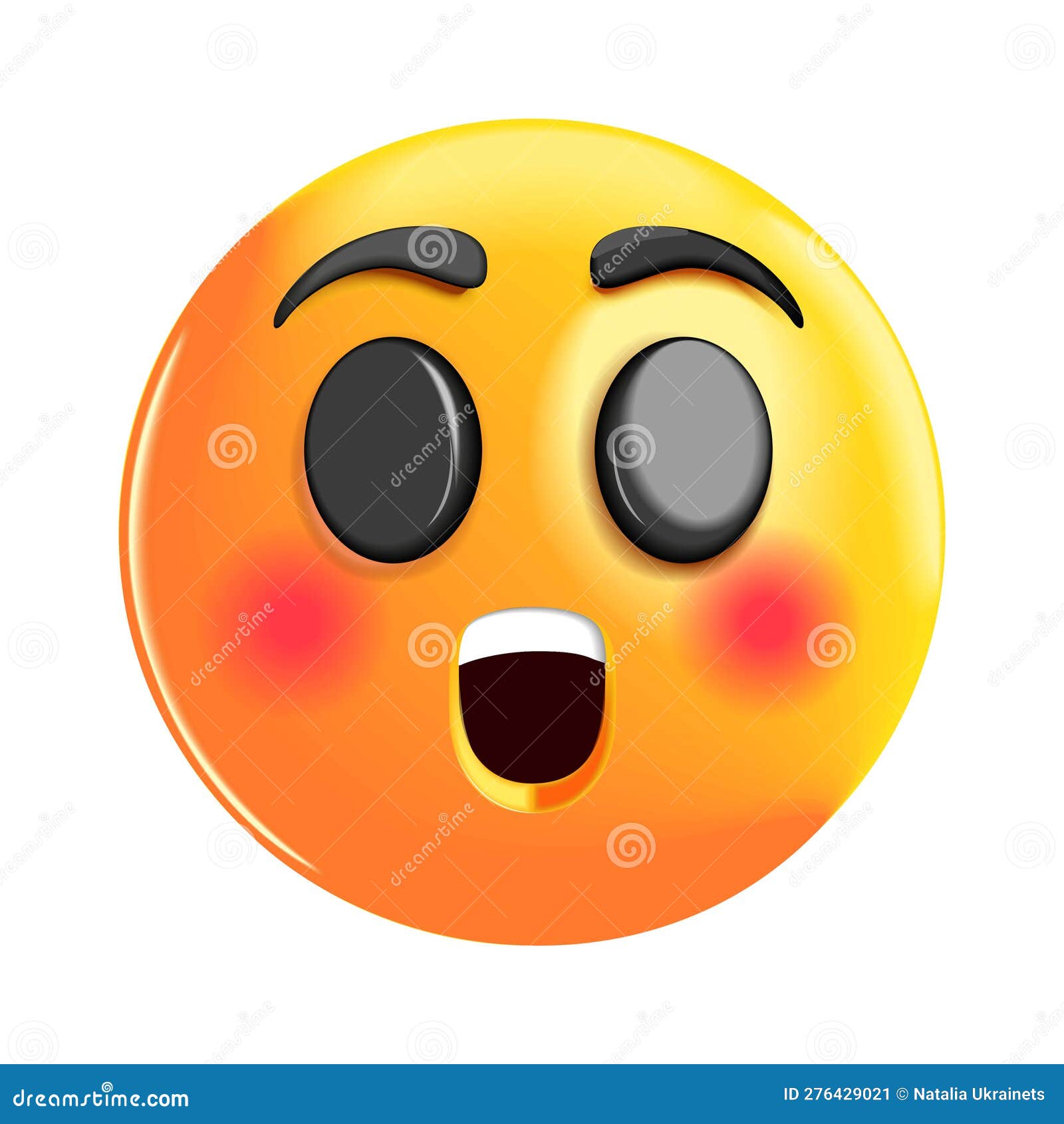 Surprised emoticon stock vector. Illustration of isolated - 276429021