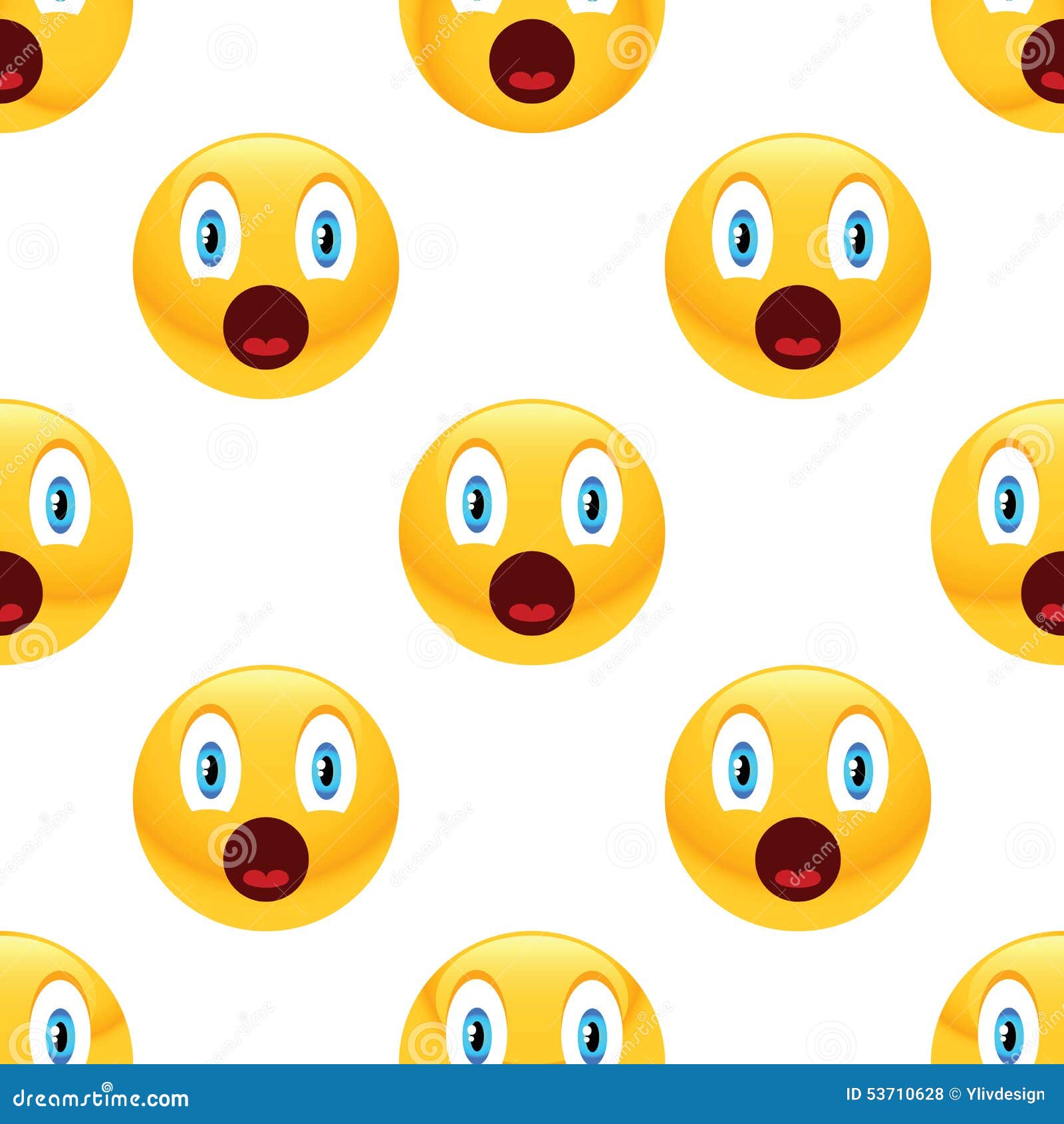 Surprised Emoticon. Hand Drawn Cartoon Character. Shocked Smiley Face ...