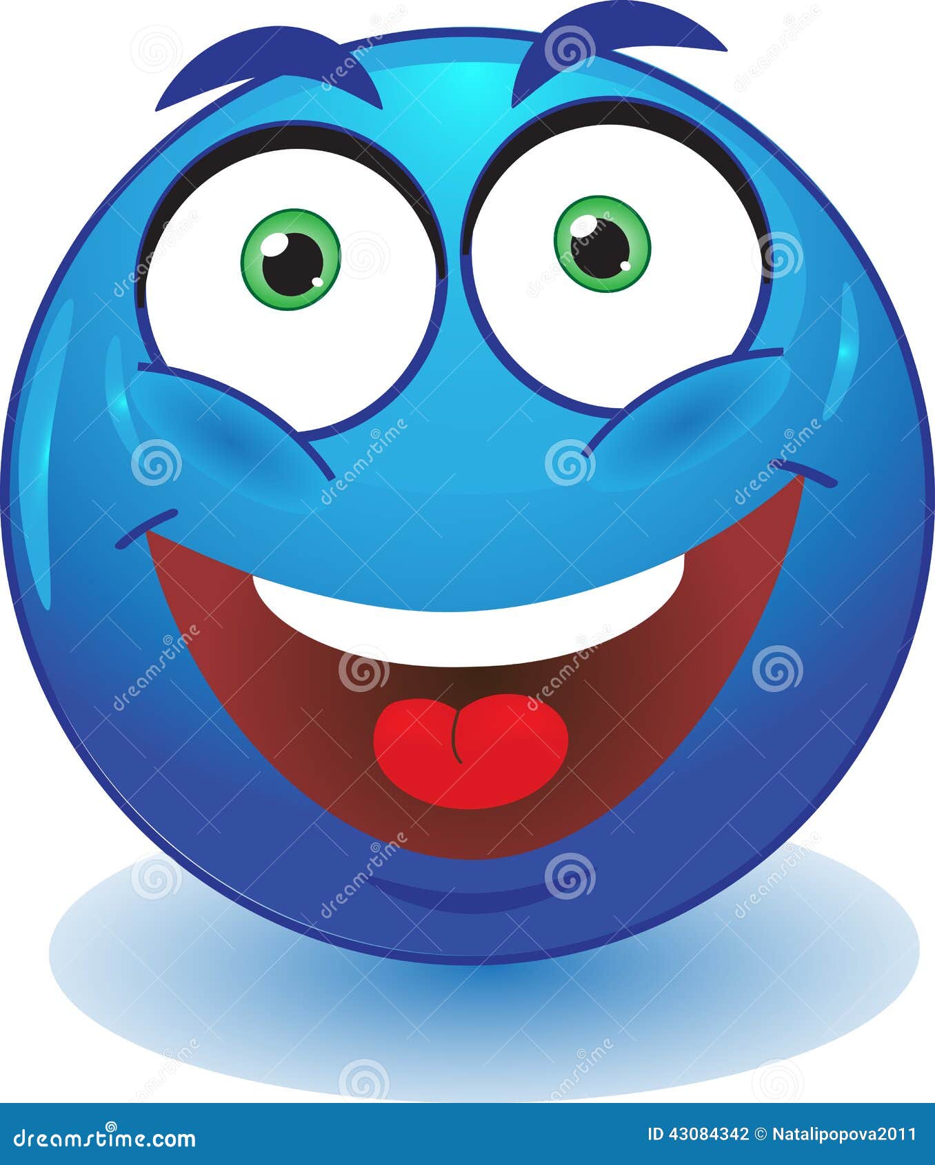 Surprised emoticon stock vector. Illustration of eyebrows - 43084342