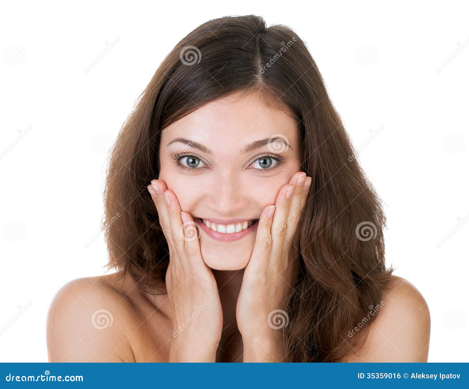 Surprised Excited Happy Woman Stock Photo - Image of makeup, amazement ...