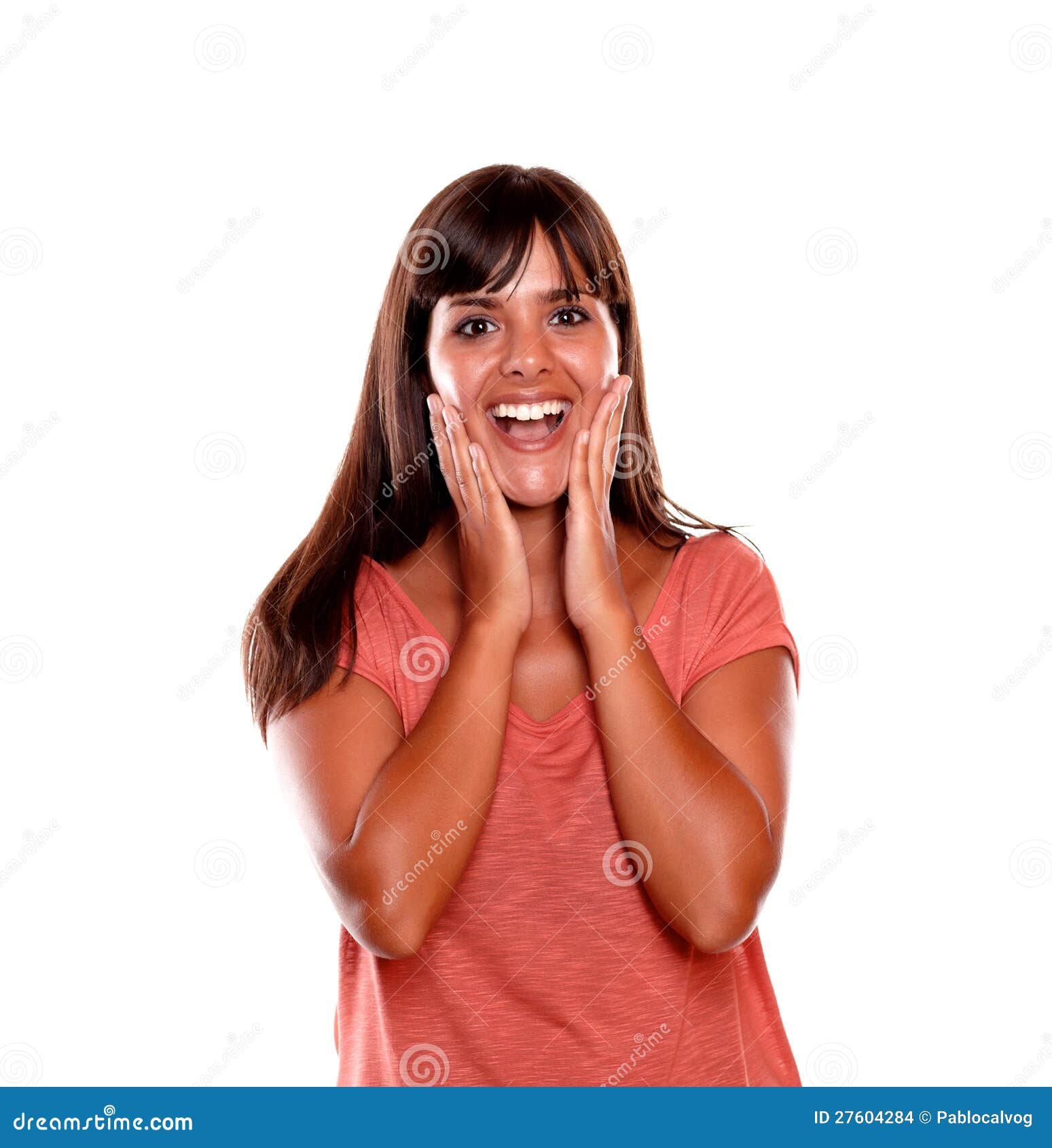 Surprised and Excited Young Woman Looking at You Stock Photo - Image of ... Surprised and Excited Young Woman Looking at You Stock Photo - Image of ...