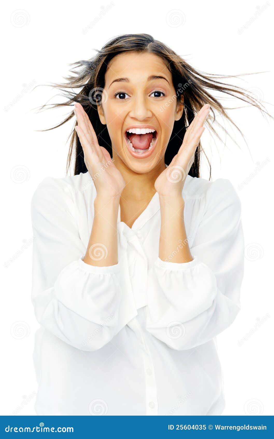 Surprised expression stock image. Image of friendly, lady - 25604035