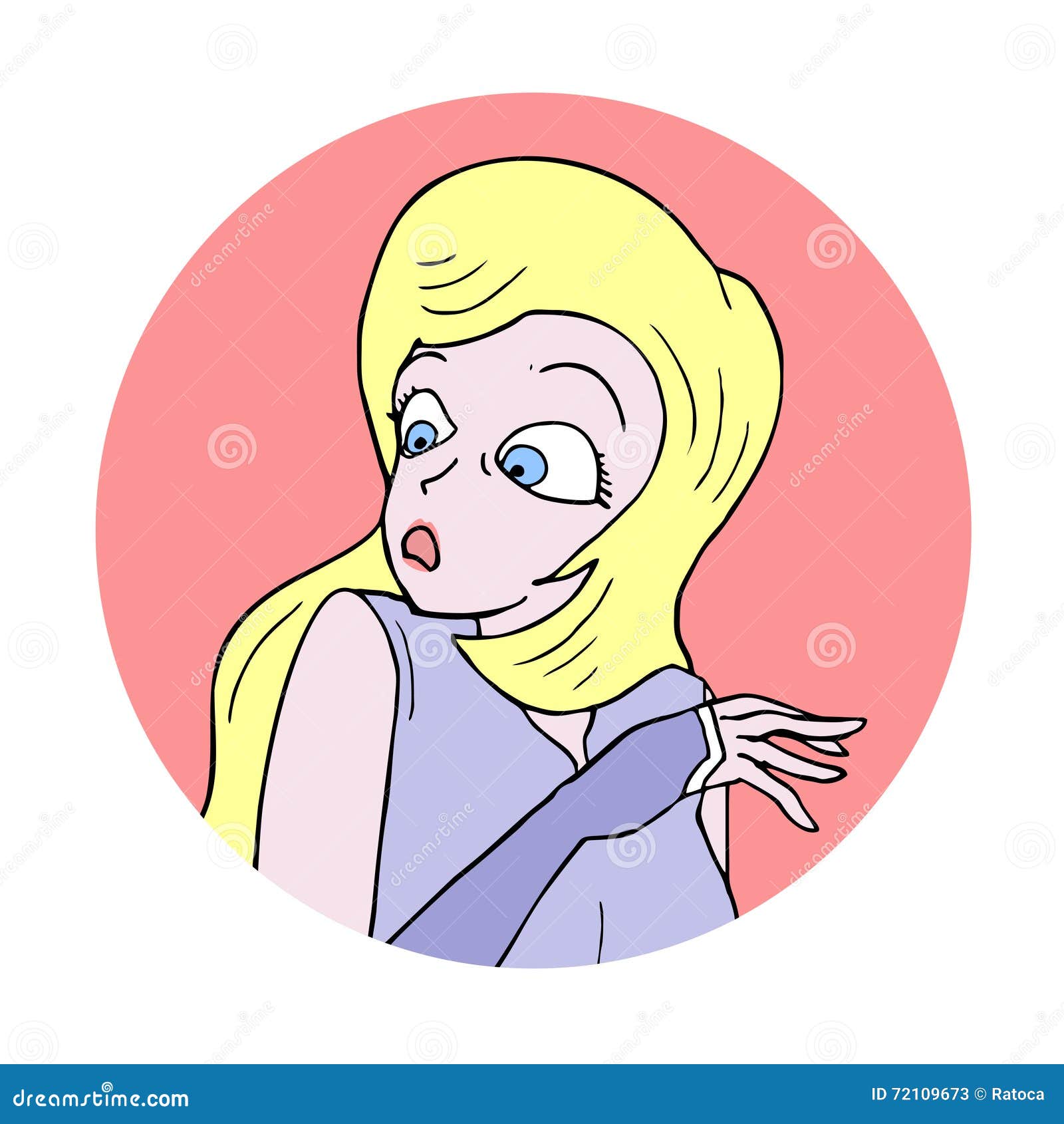 Surprised expression draw stock vector. Illustration of woman - 72109673