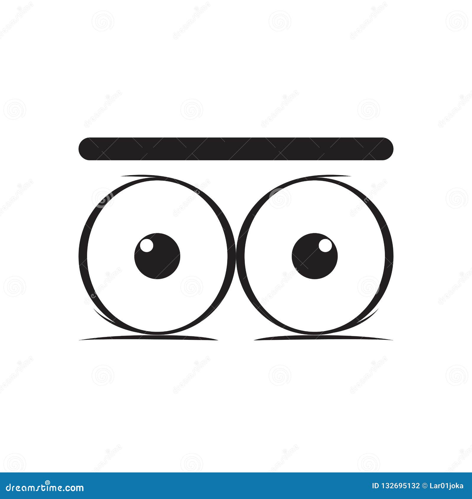 Surprised eyes cartoon stock vector. Illustration of happy - 132695132
