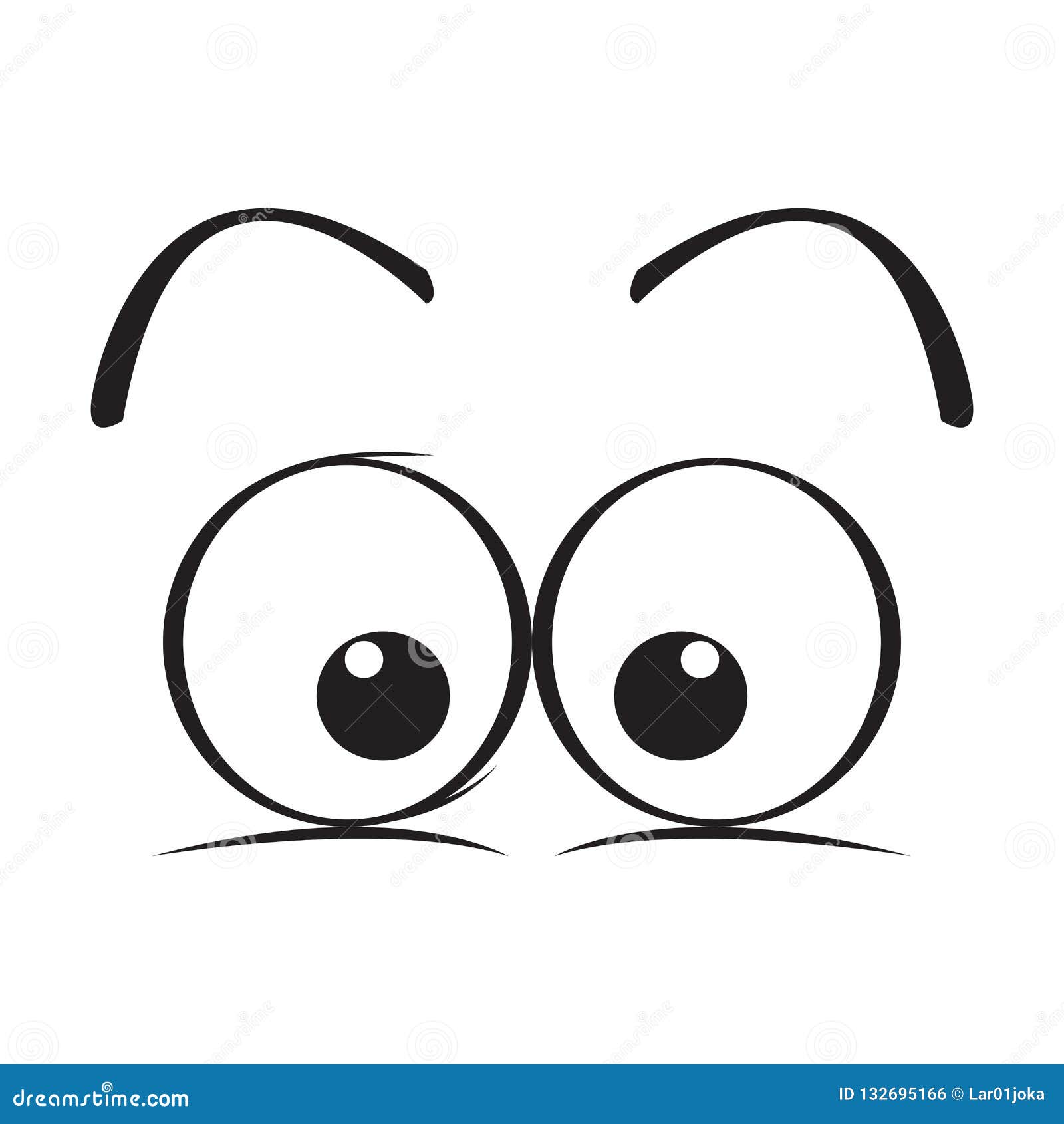 Surprised eyes cartoon stock vector. Illustration of face - 132695166