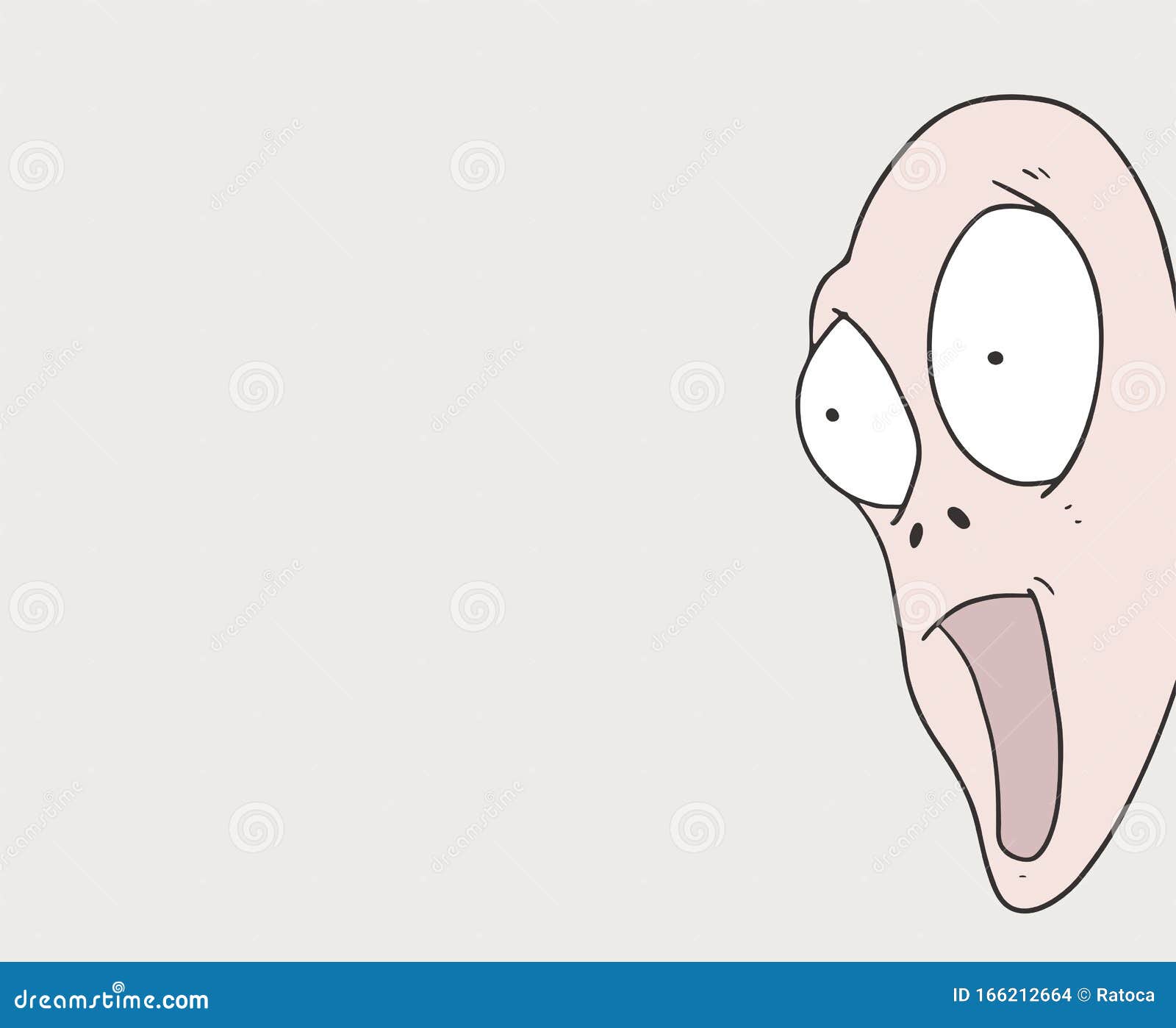 Surprised face draw stock vector. Illustration of head - 166212664