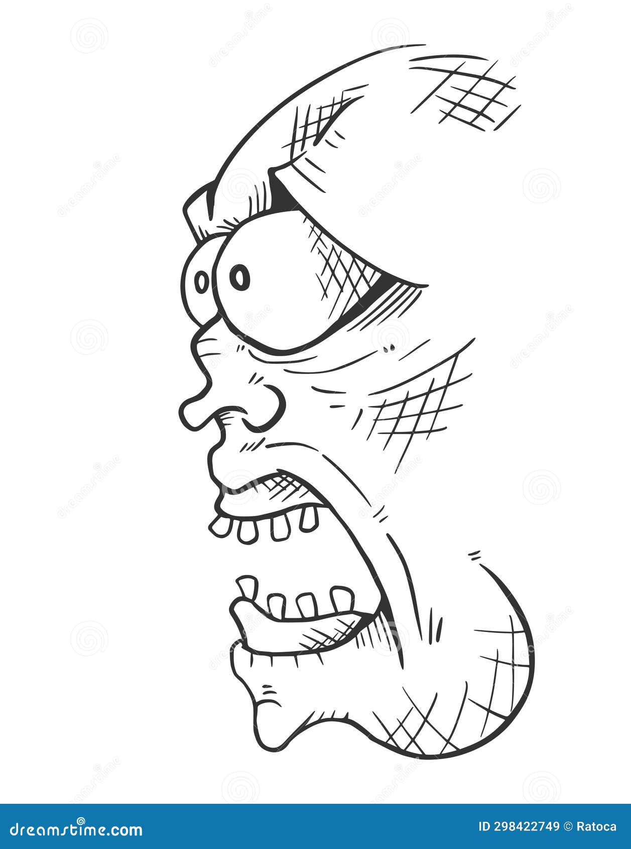 Surprised face draw stock vector. Illustration of surprise - 298422749