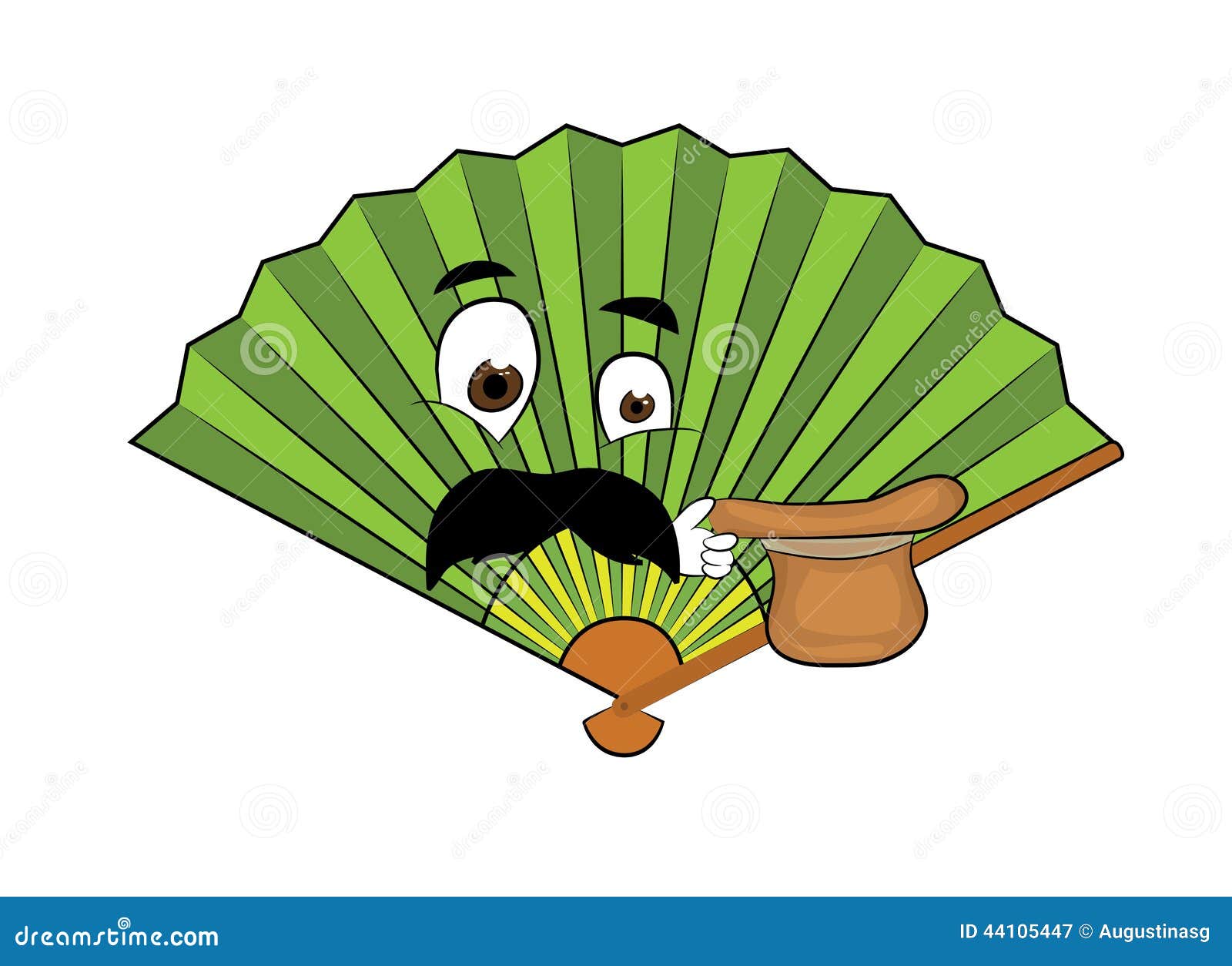Surprised fan cartoon stock illustration. Illustration of isolated ...