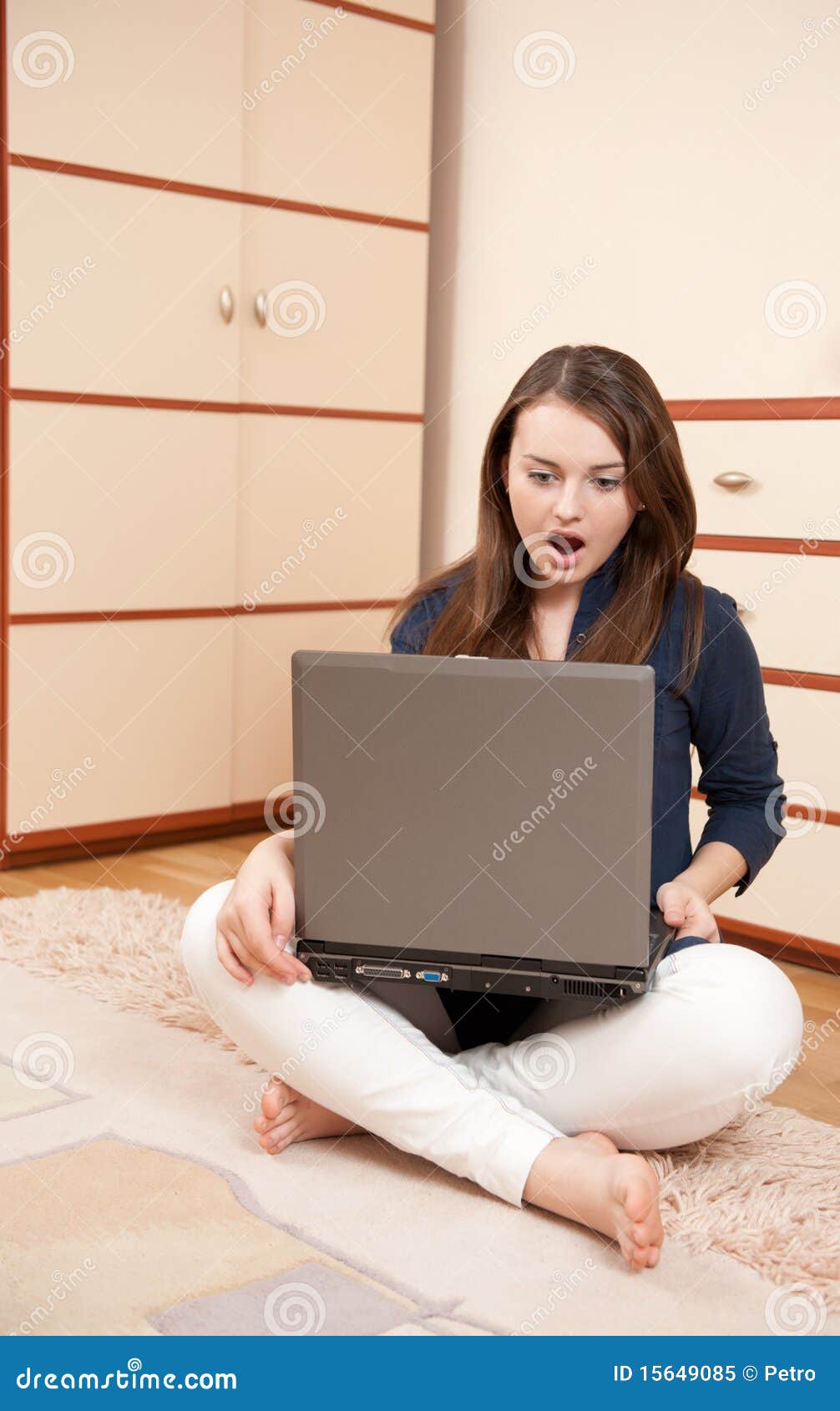 Surprised female student stock image. Image of estate - 15649085