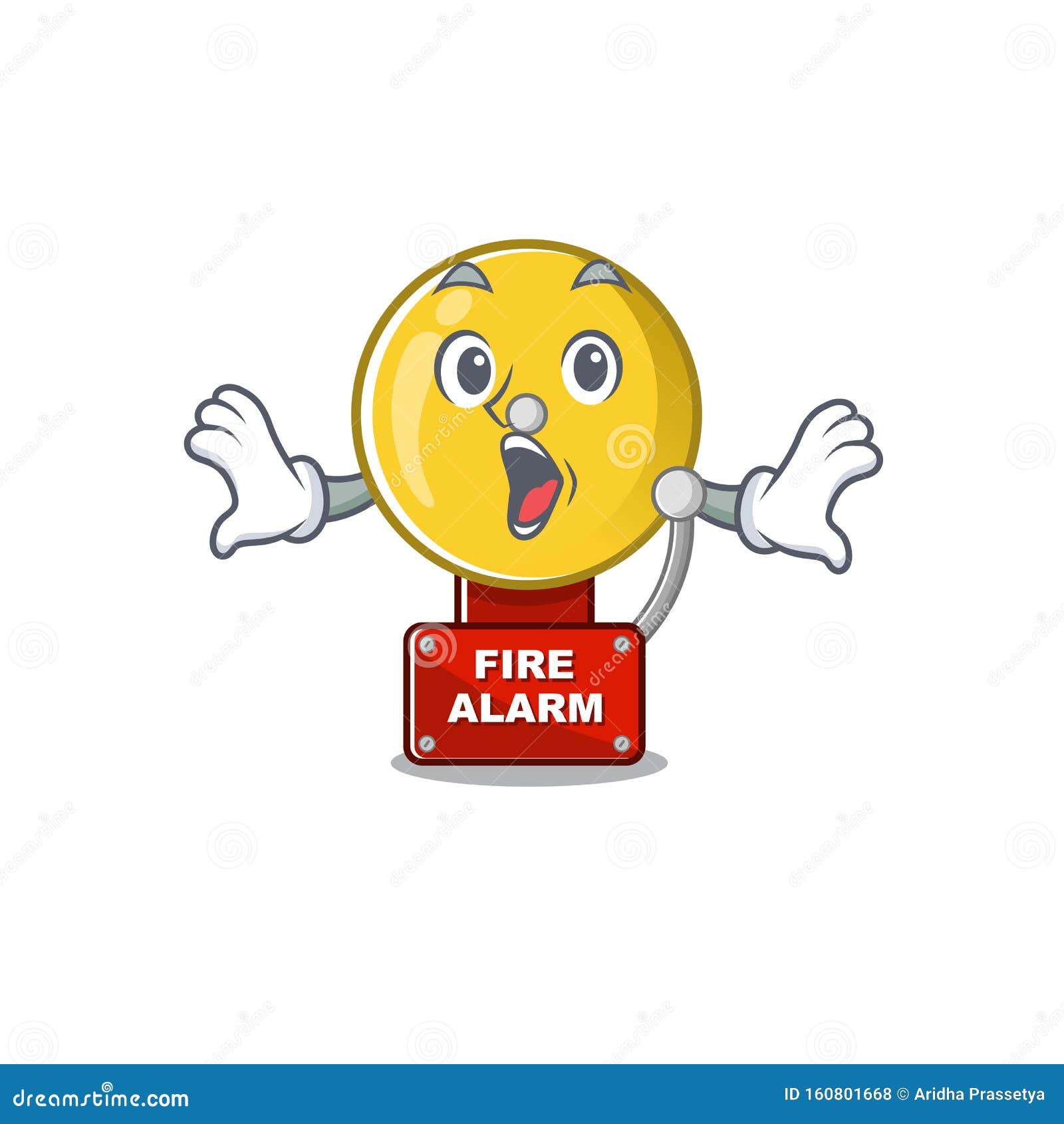 Surprised Fire Alarm with the Character Shape Stock Vector ...