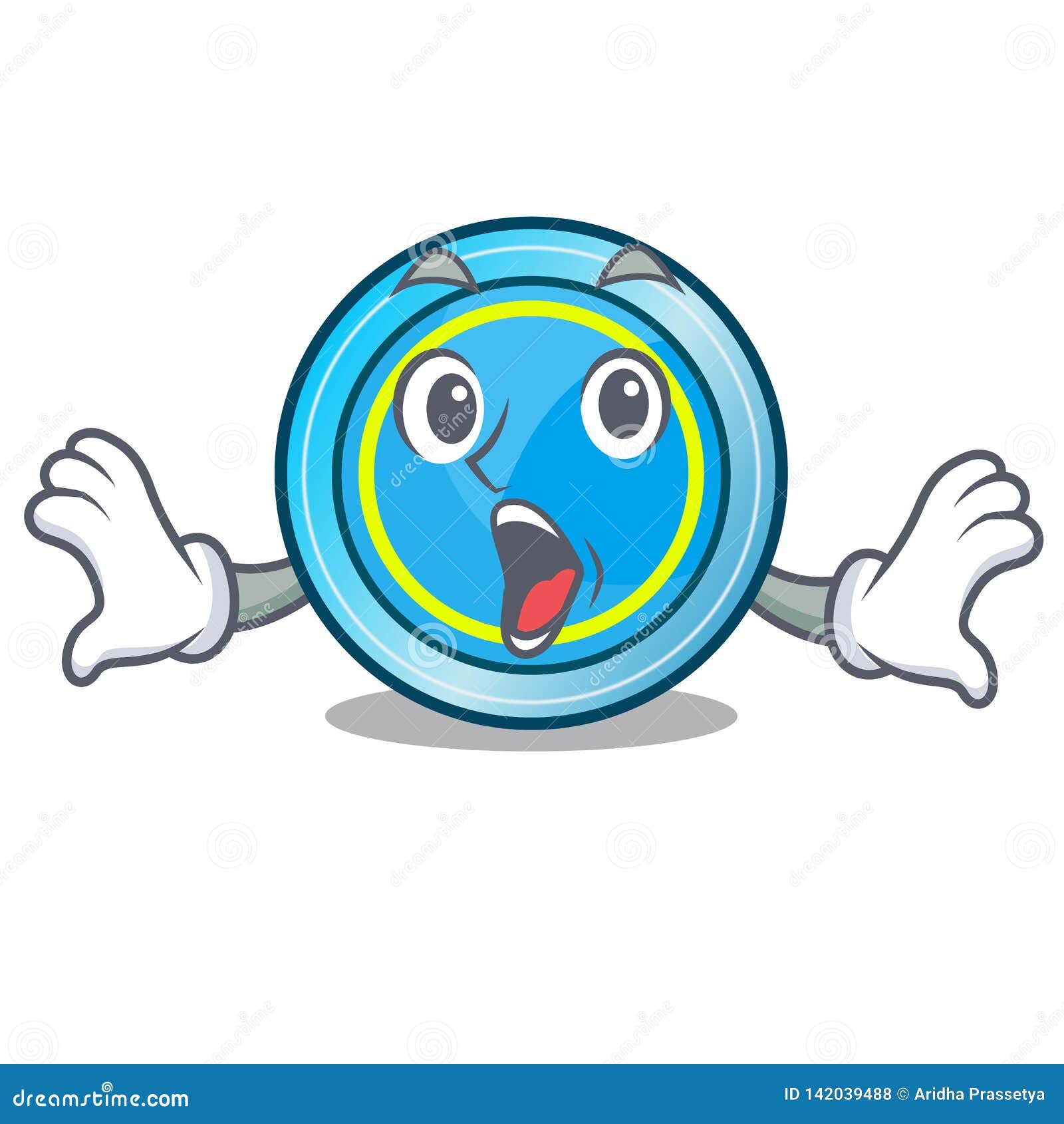 Surprised Frisbee Toys in the Character Shape Stock Vector ...